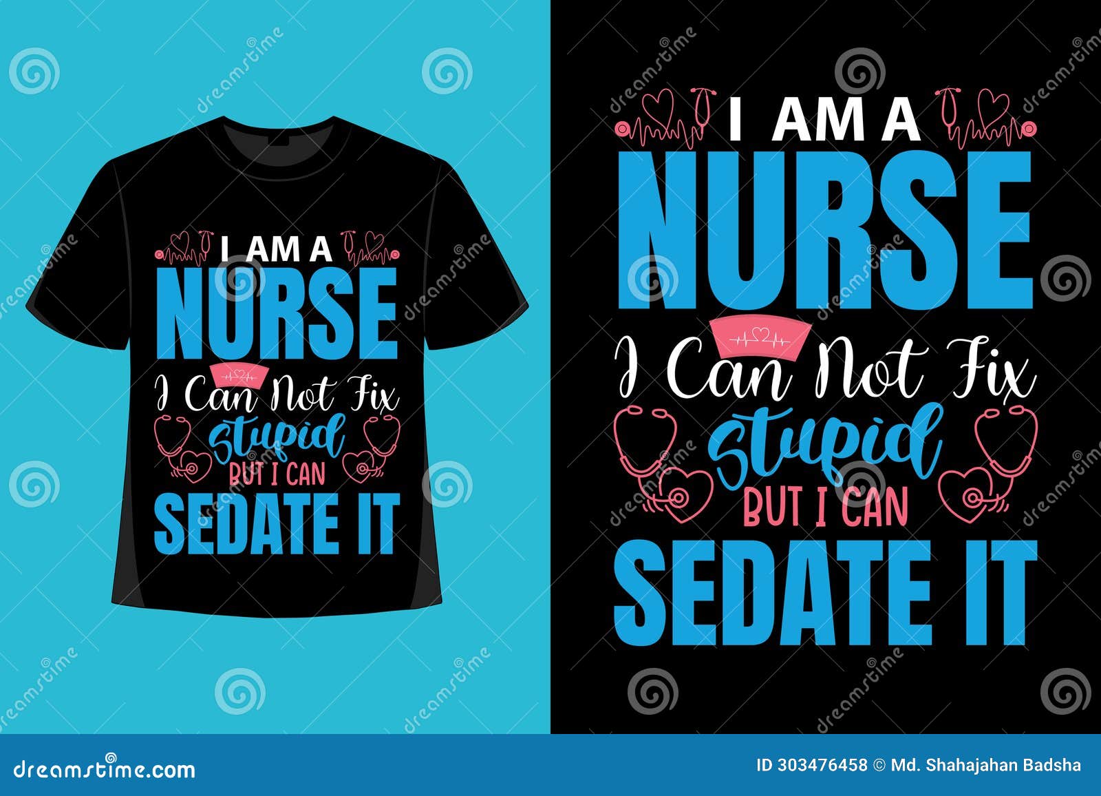 Nurse Typographic Header. Medical Occupation, Hospital And Clinic Stock ...
