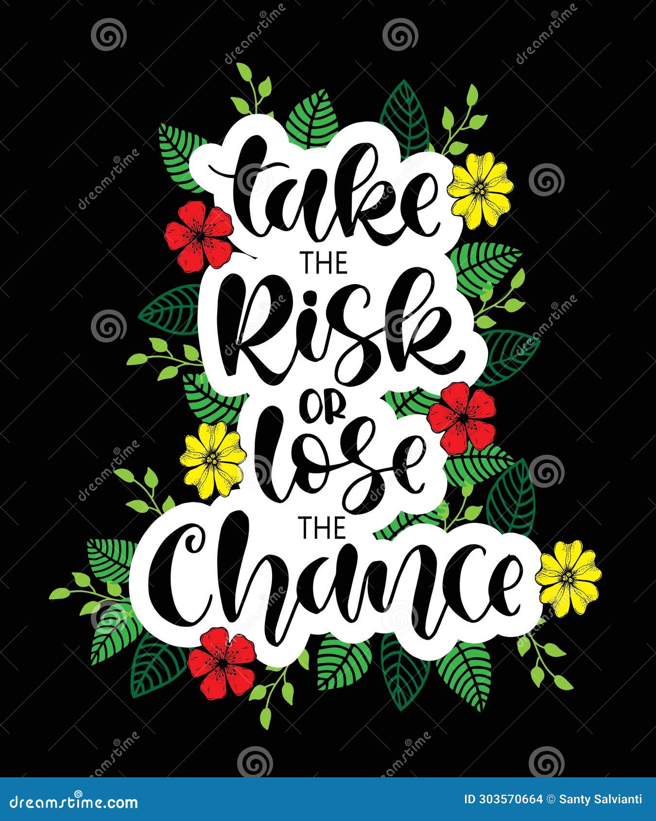 Take the Risk or Lose the Chance, Hand Lettering, Motivational Quotes ...