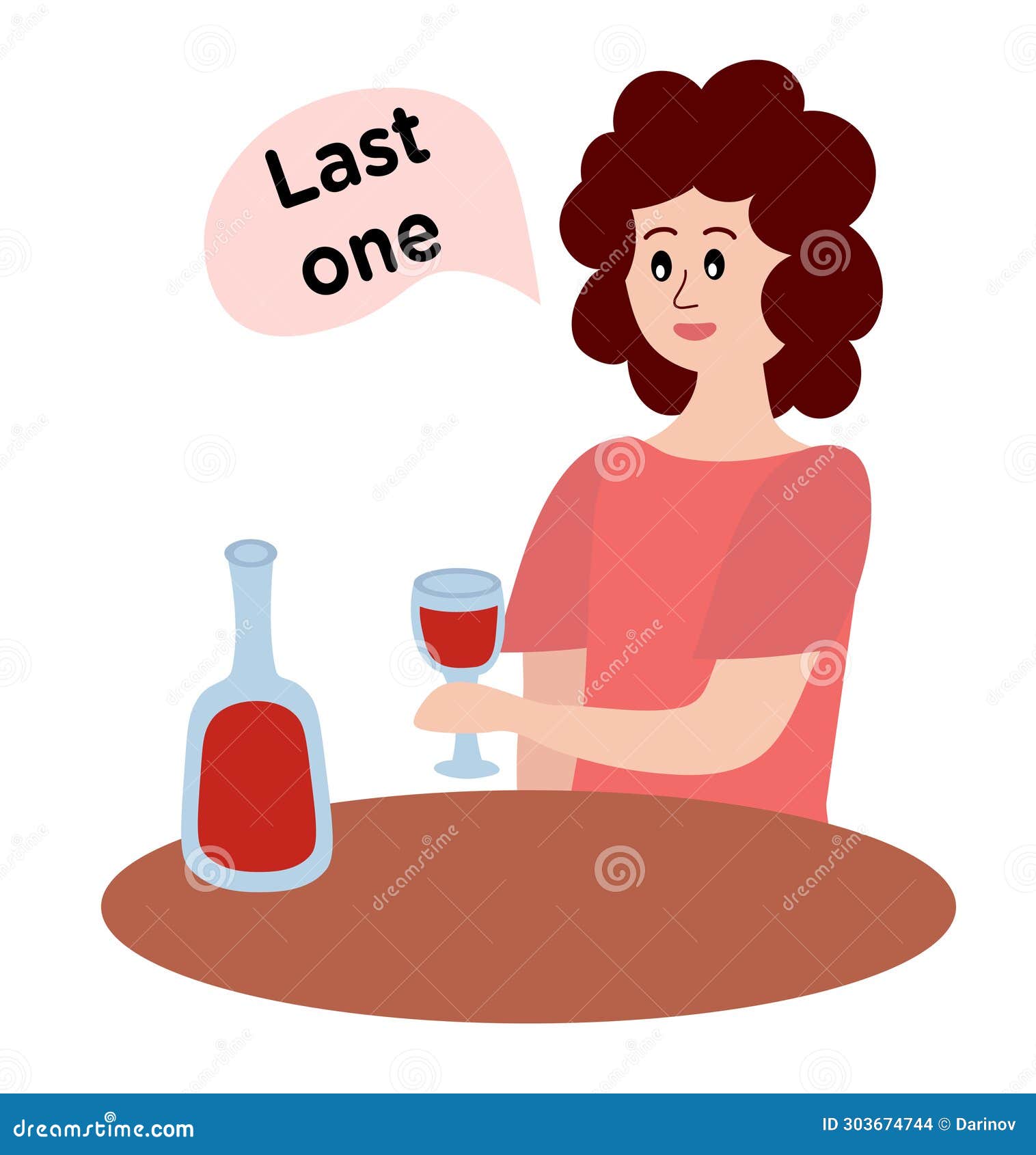 Alcoholism Problem. Alcohol Abuse and Addiction. Alcoholic Woman ...