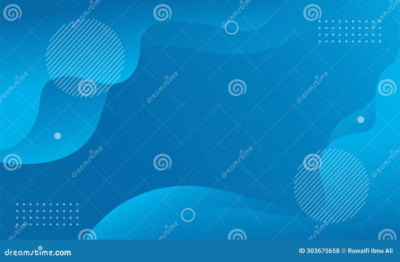 Abstract Blue Gradient Vector Background. Fluid Wavy and Geometric Element. Dynamic Shapes ...