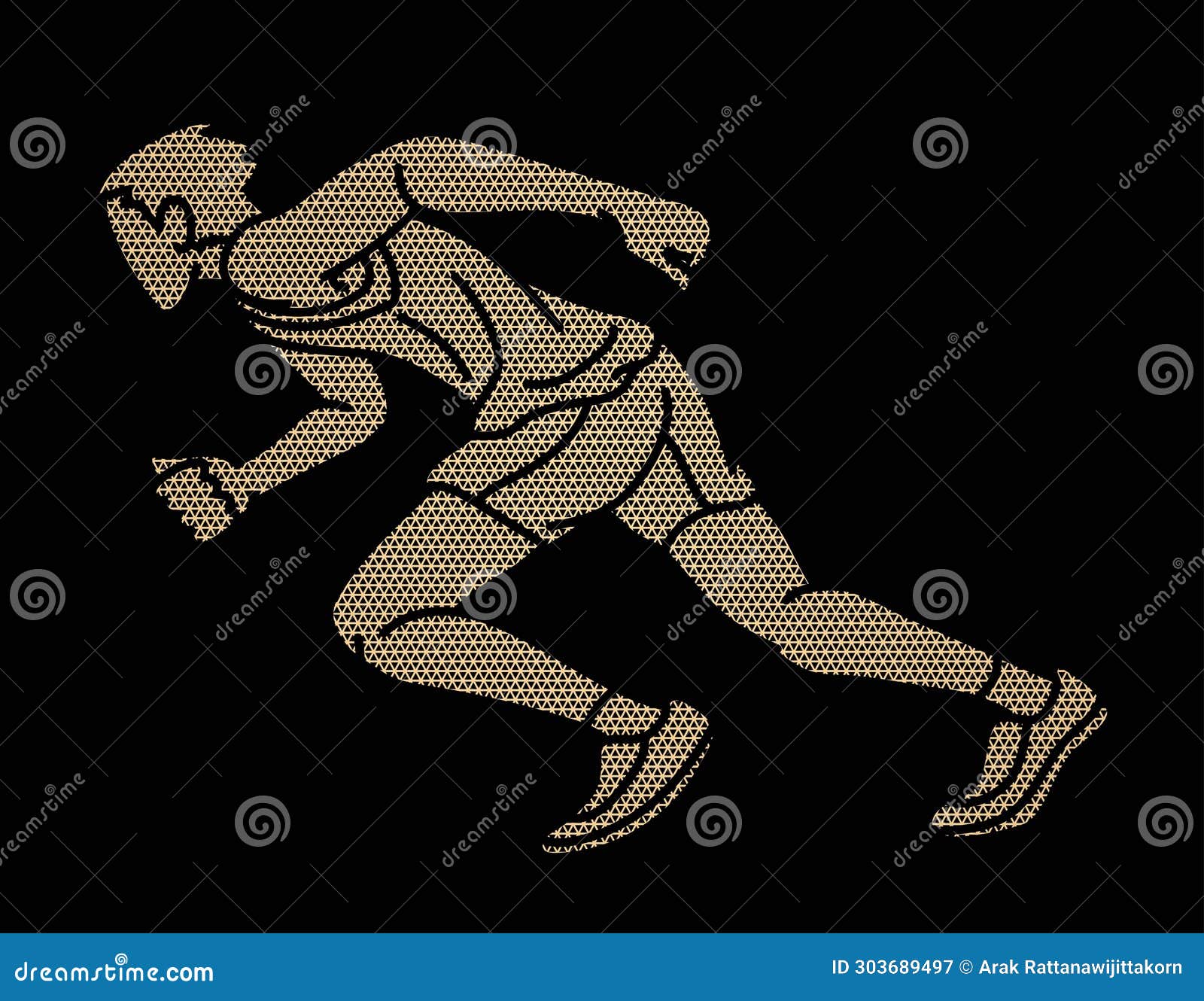 A Man Running Action Marathon Runner Start Running Movement Cartoon ...