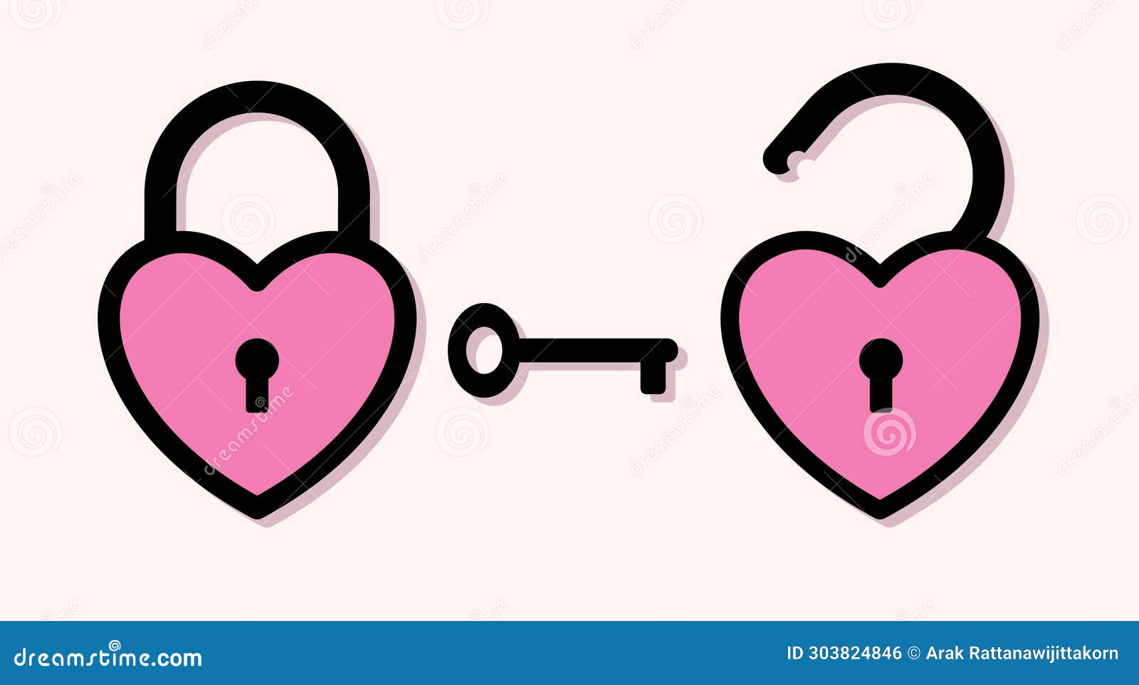 Heart Lock and Heart Unlock with Key Freedom and Inner Healing Symbol ...