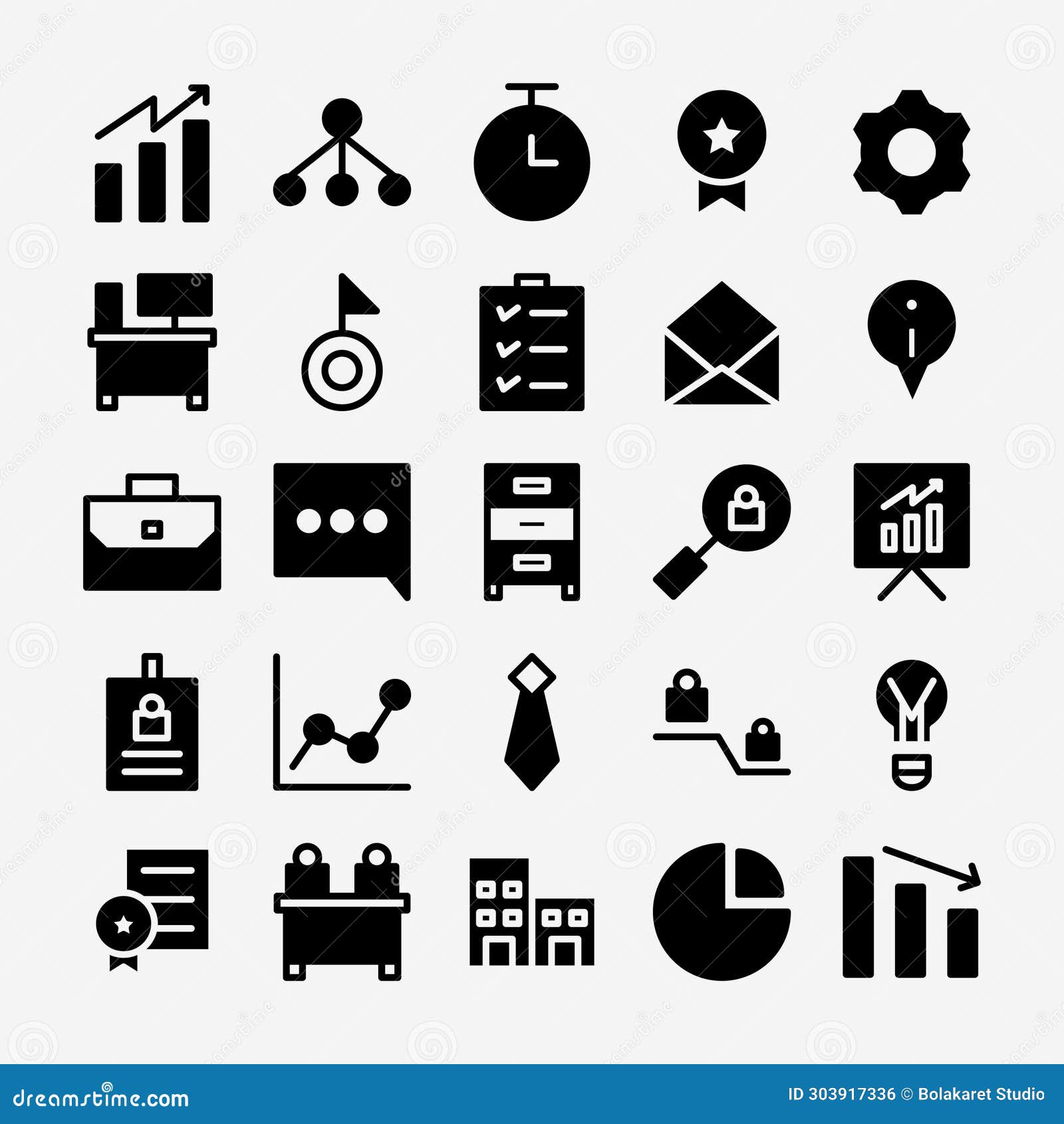 Modern Office Icons stock vector. Illustration of contemporary - 303917336