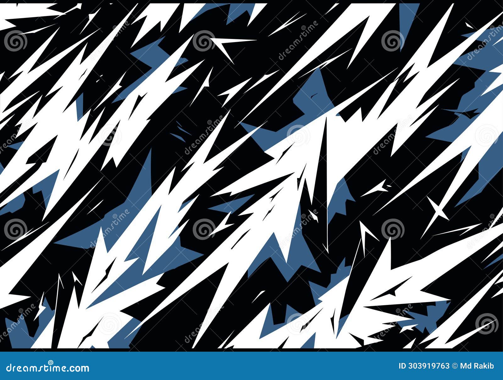 Abstract Black and White Lightning Vector with Lightning Bolts Stock ...