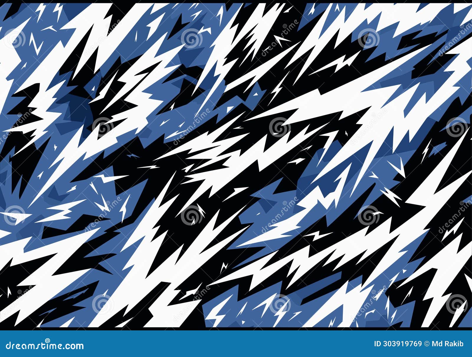 Abstract Black and White Lightning Vector with Lightning Bolts Stock ...