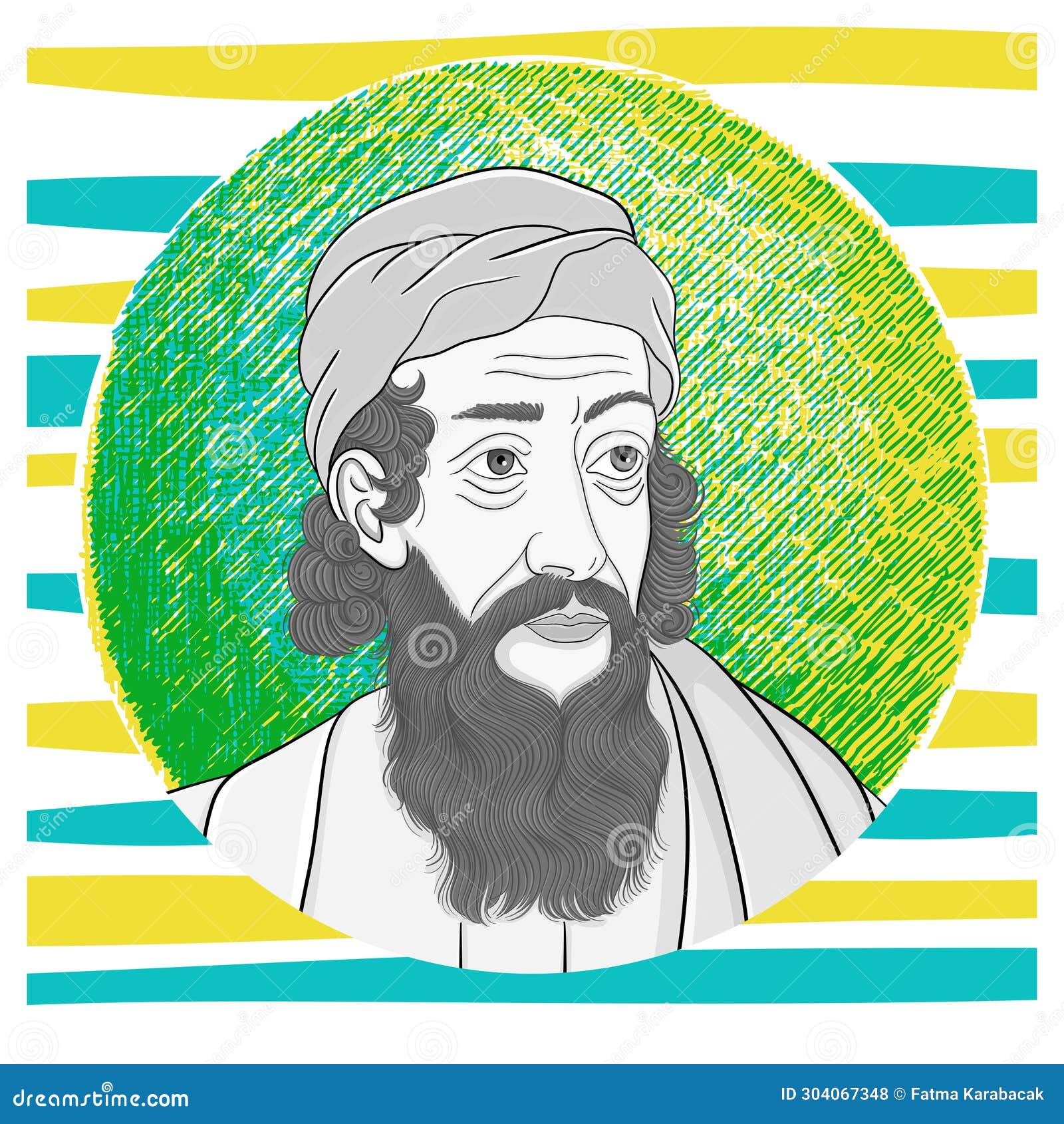 Pythagoras stock illustration. Illustration of scientist - 304067348