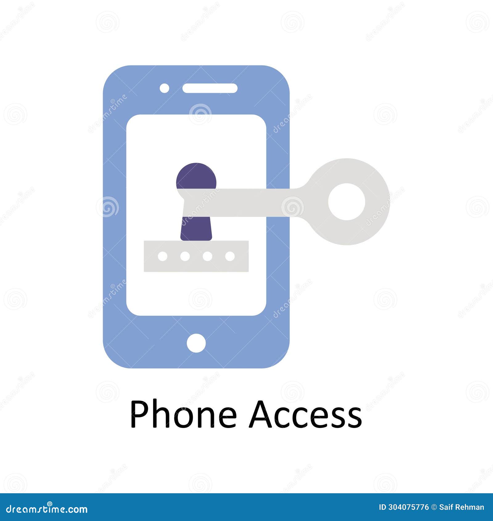 Phone Access Vector Flat Icon Style Illustration. EPS 10 File Stock ...
