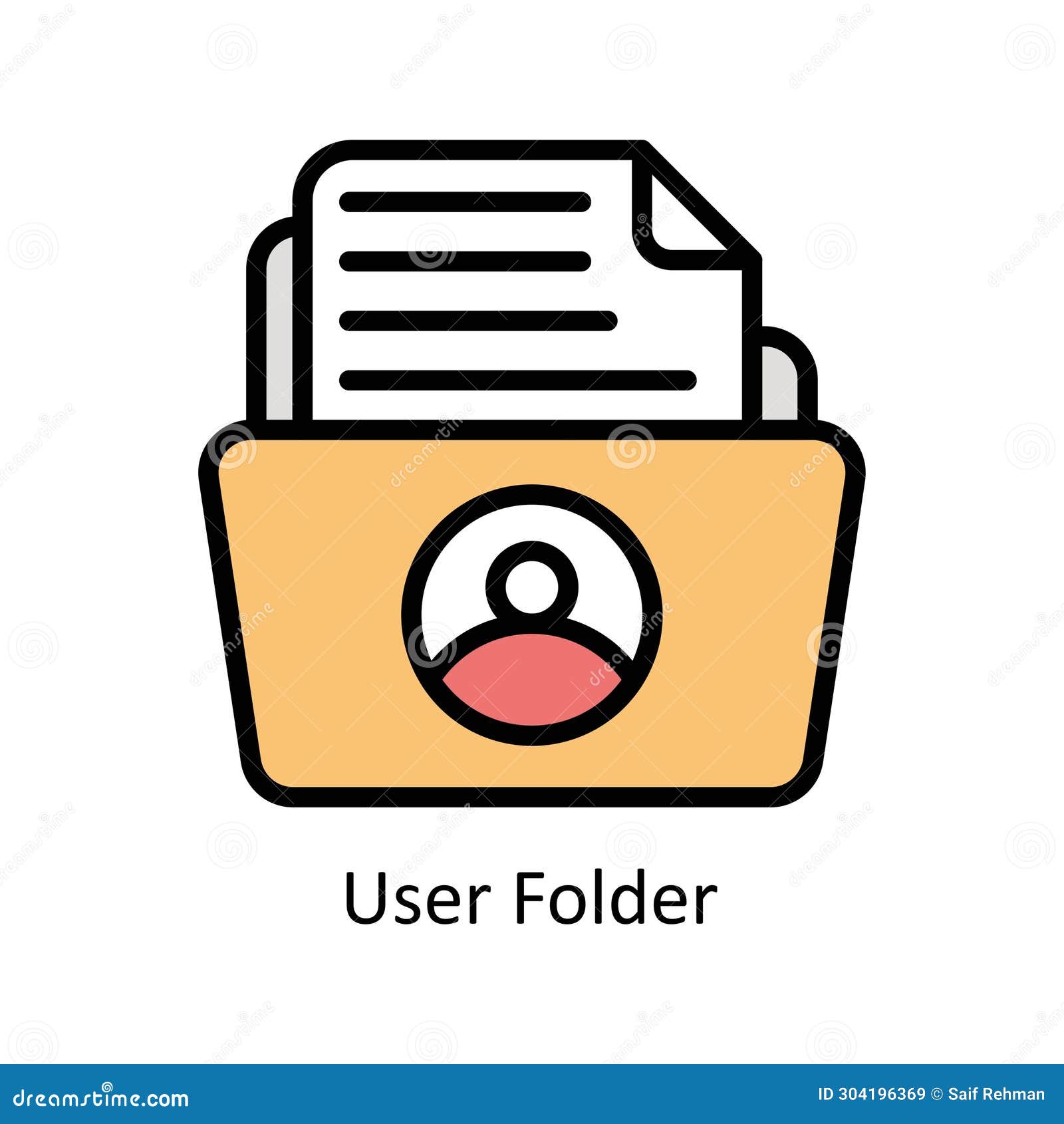 User Folder Vector Filled Outline Icon Style Illustration. EPS 10 File ...
