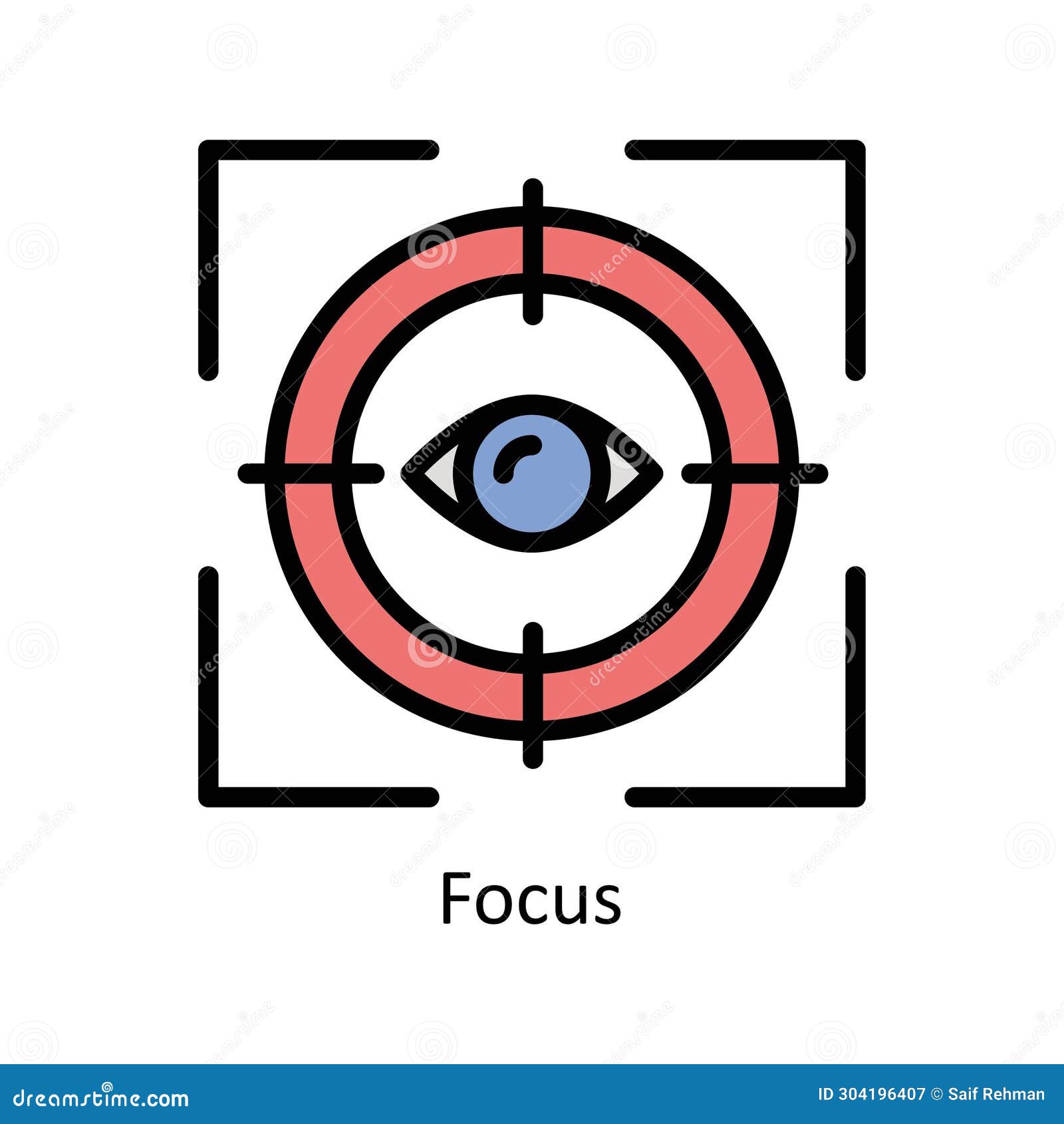 Focus Vector Filled Outline Icon Style Illustration. EPS 10 File Stock ...
