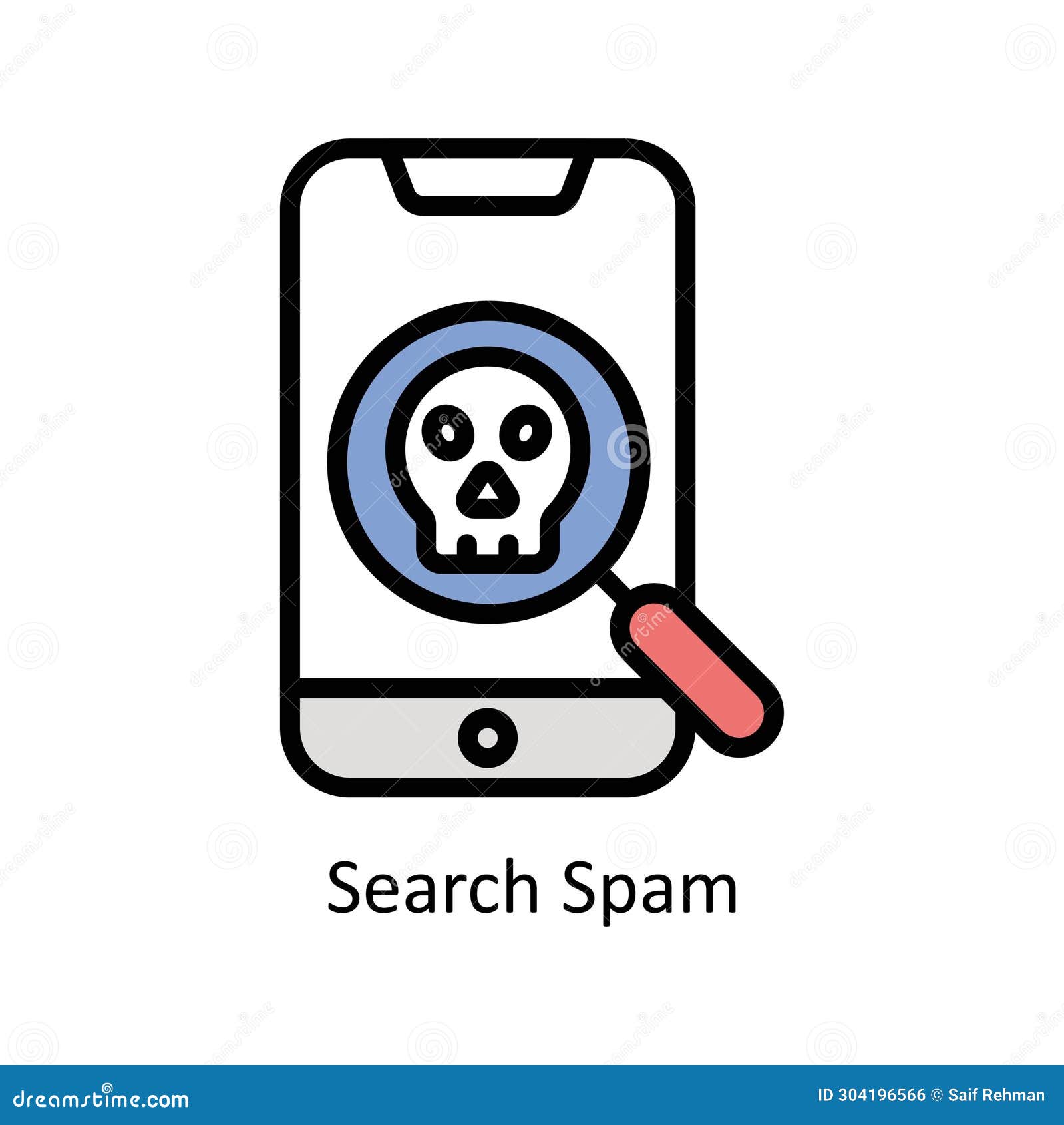 Search Spam Vector Filled Outline Icon Style Illustration. EPS 10 File ...