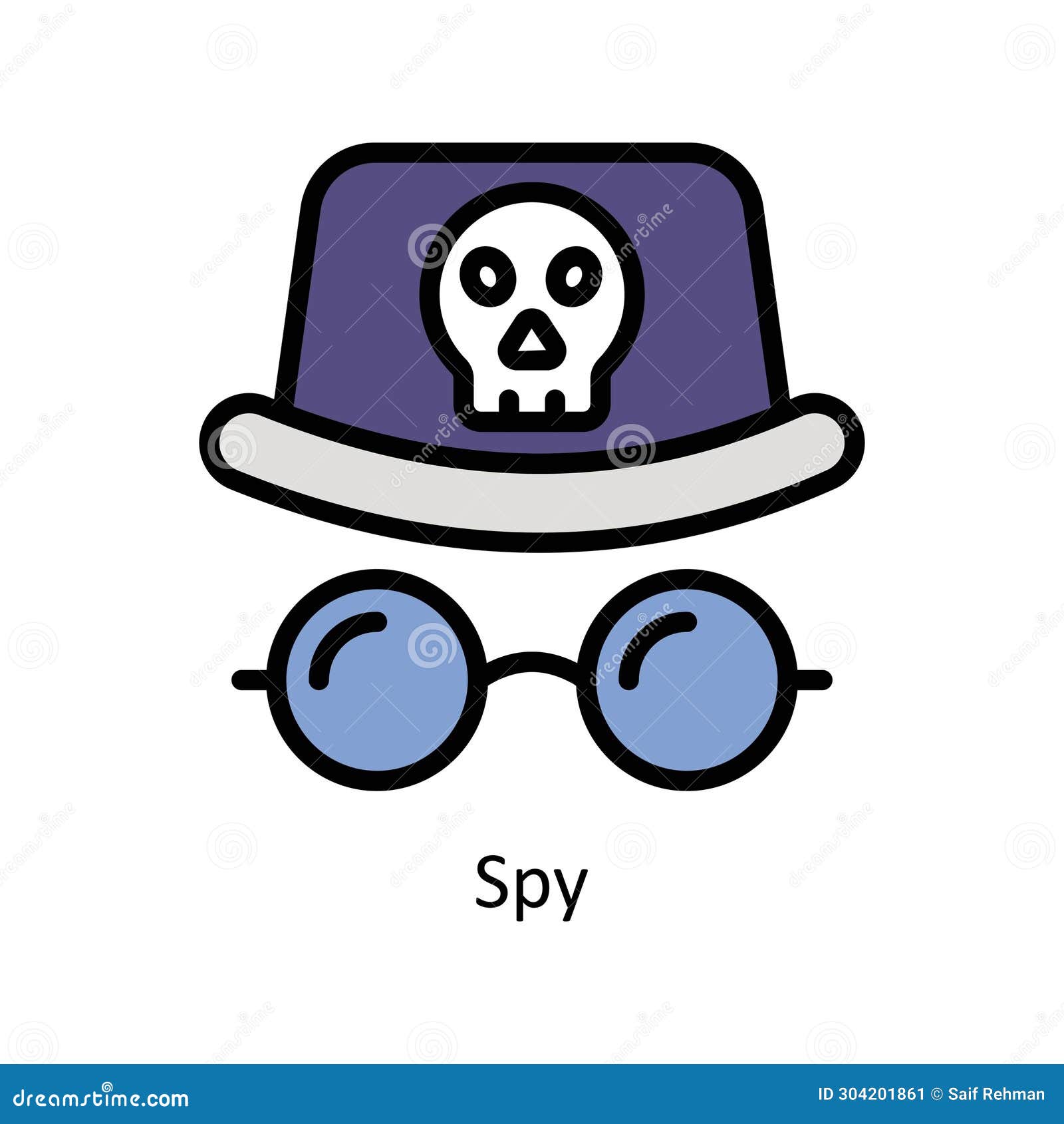 SPY Vector Filled Outline Icon Style Illustration. EPS 10 File Stock ...
