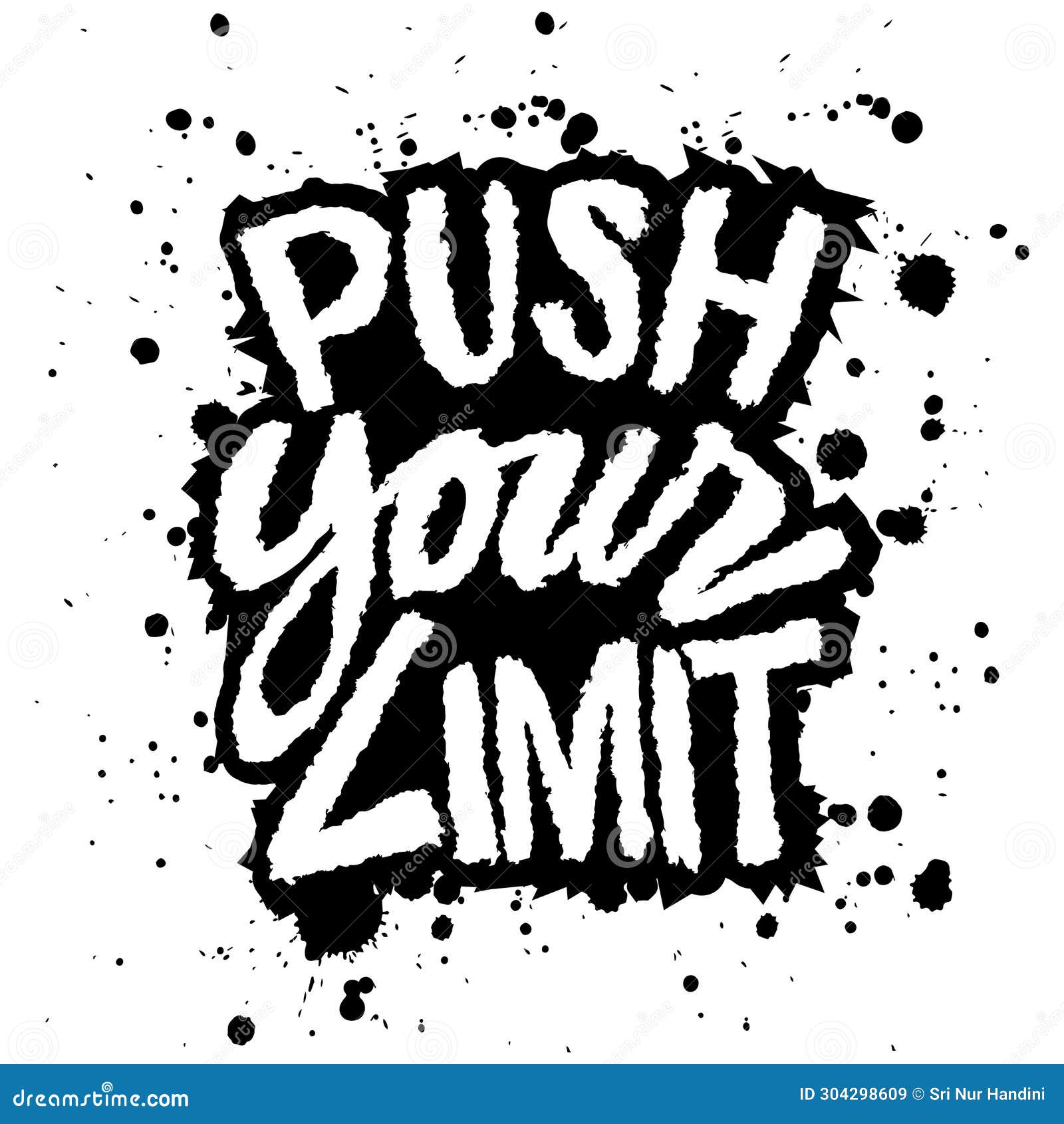 Push Your Limit. Hand Drawn Lettering Stock Vector - Illustration of ...