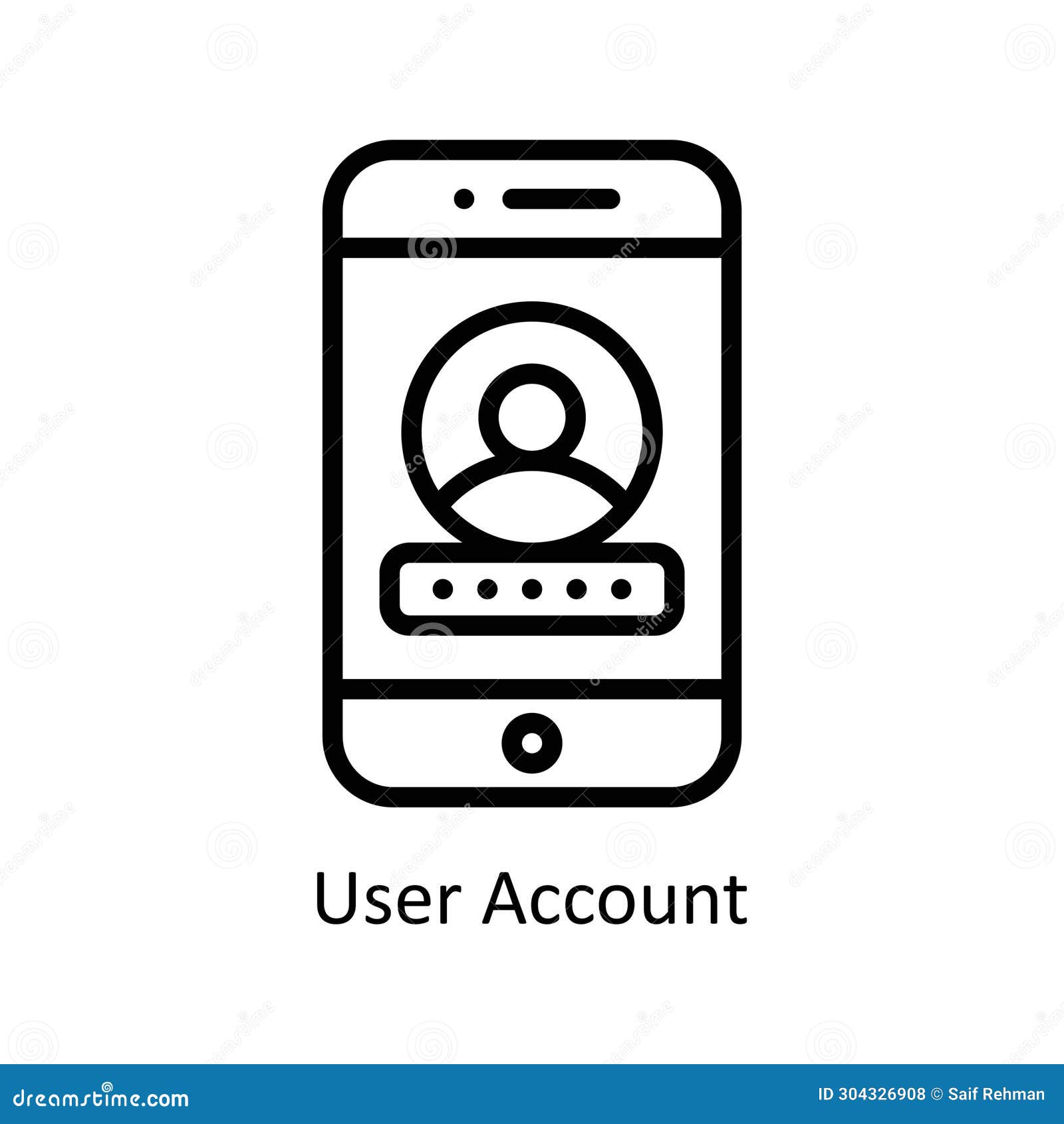 User Account Vector Outline Icon Style Illustration. EPS 10 File Stock ...