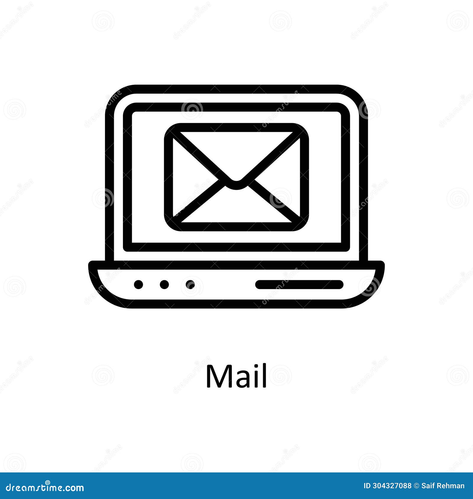 Mail Vector Outline Icon Style Illustration. EPS 10 File Stock ...