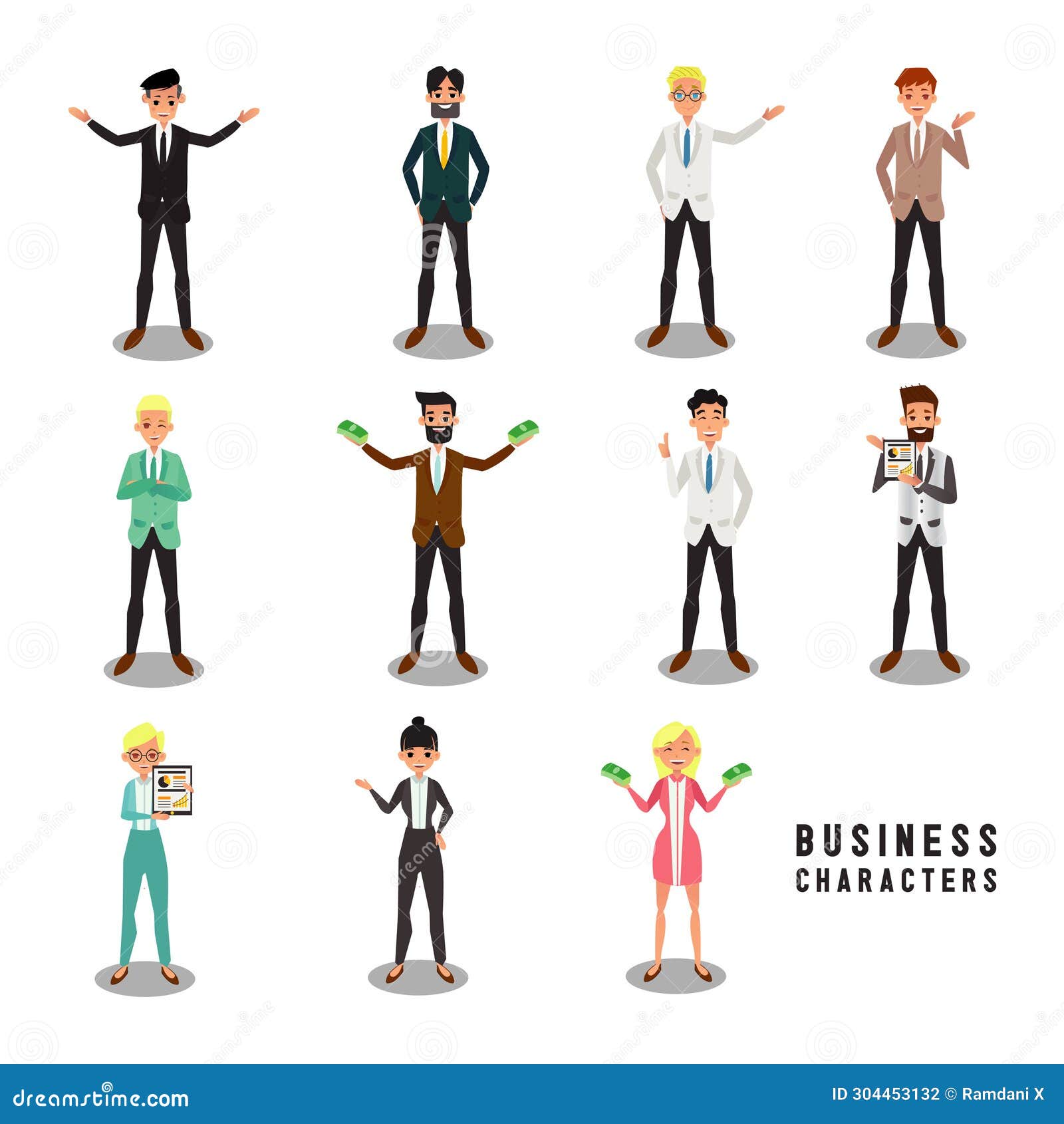 Design Template Various Human Characters Stock Illustration ...