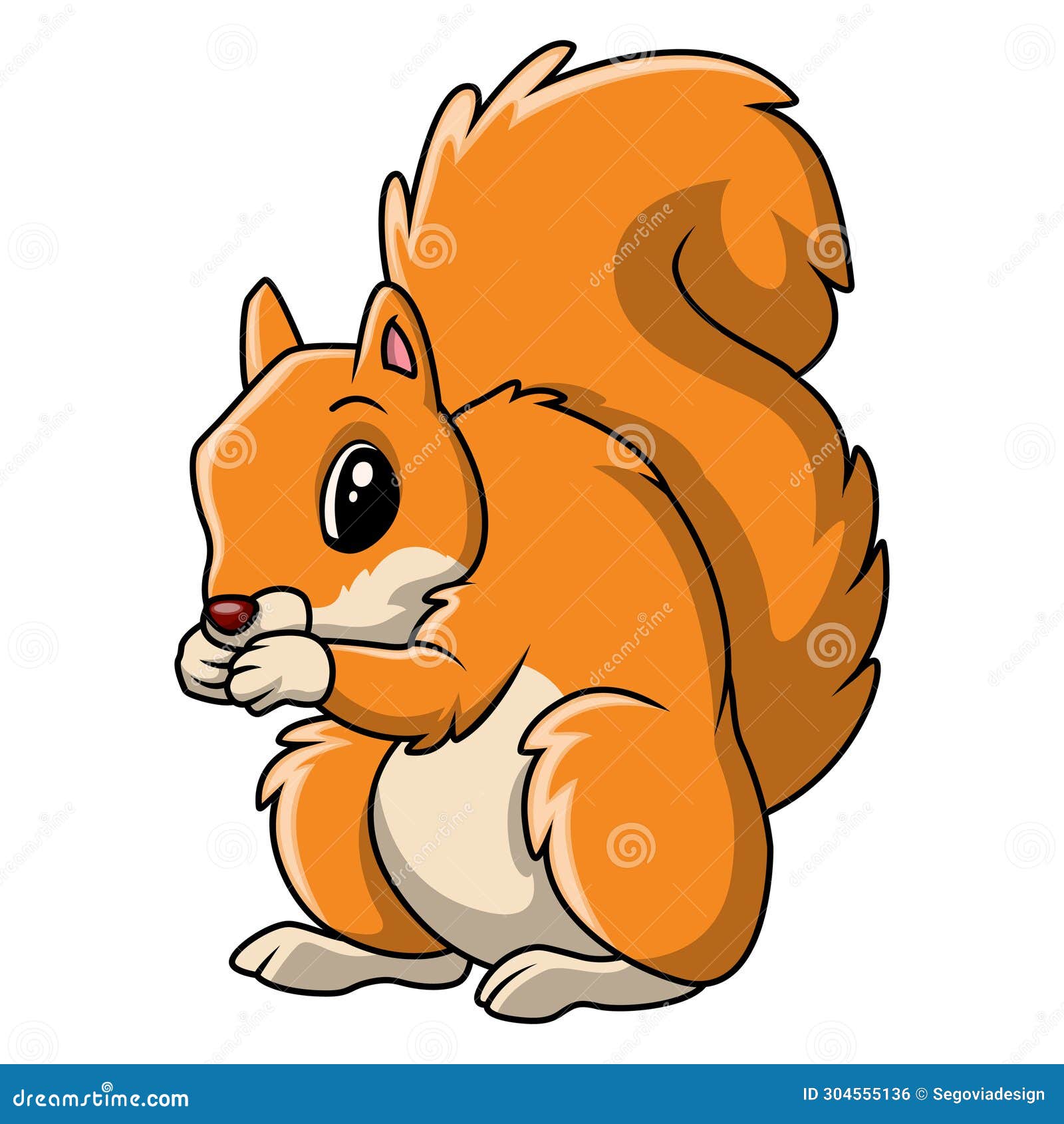 Funny Cute Squirrel Cartoon Happy Stock Vector - Illustration of ...