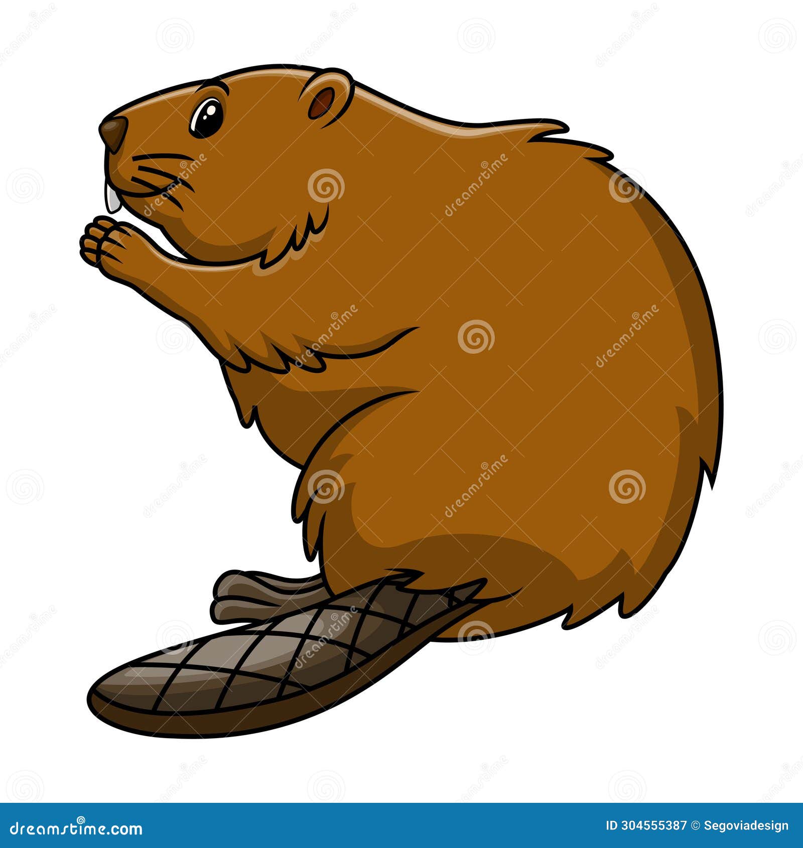 Cartoon Funny Beaver Pose Sitting Stock Vector - Illustration of nature ...