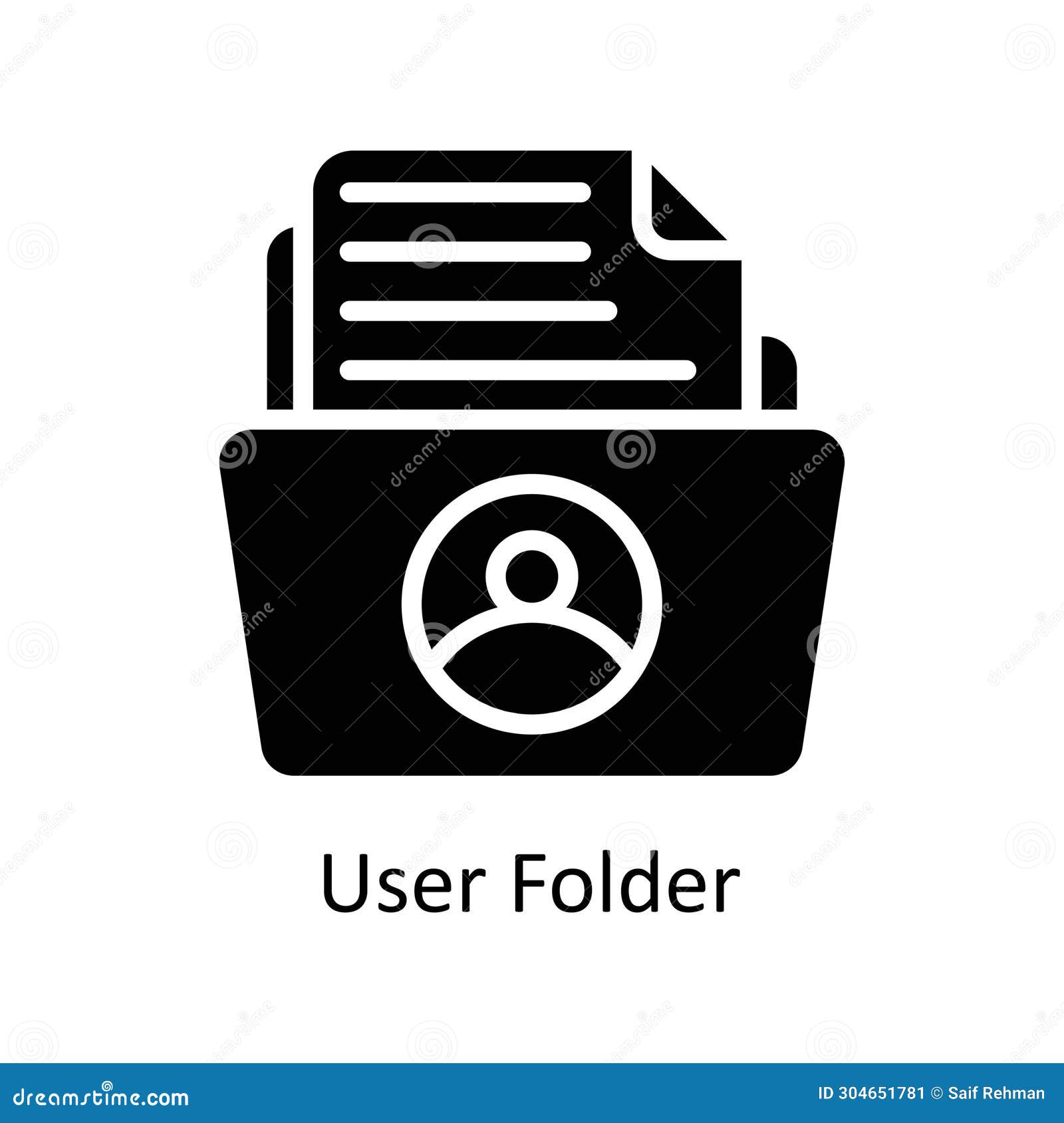 User Folder Vector Solid Icon Style Illustration. EPS 10 File Stock ...