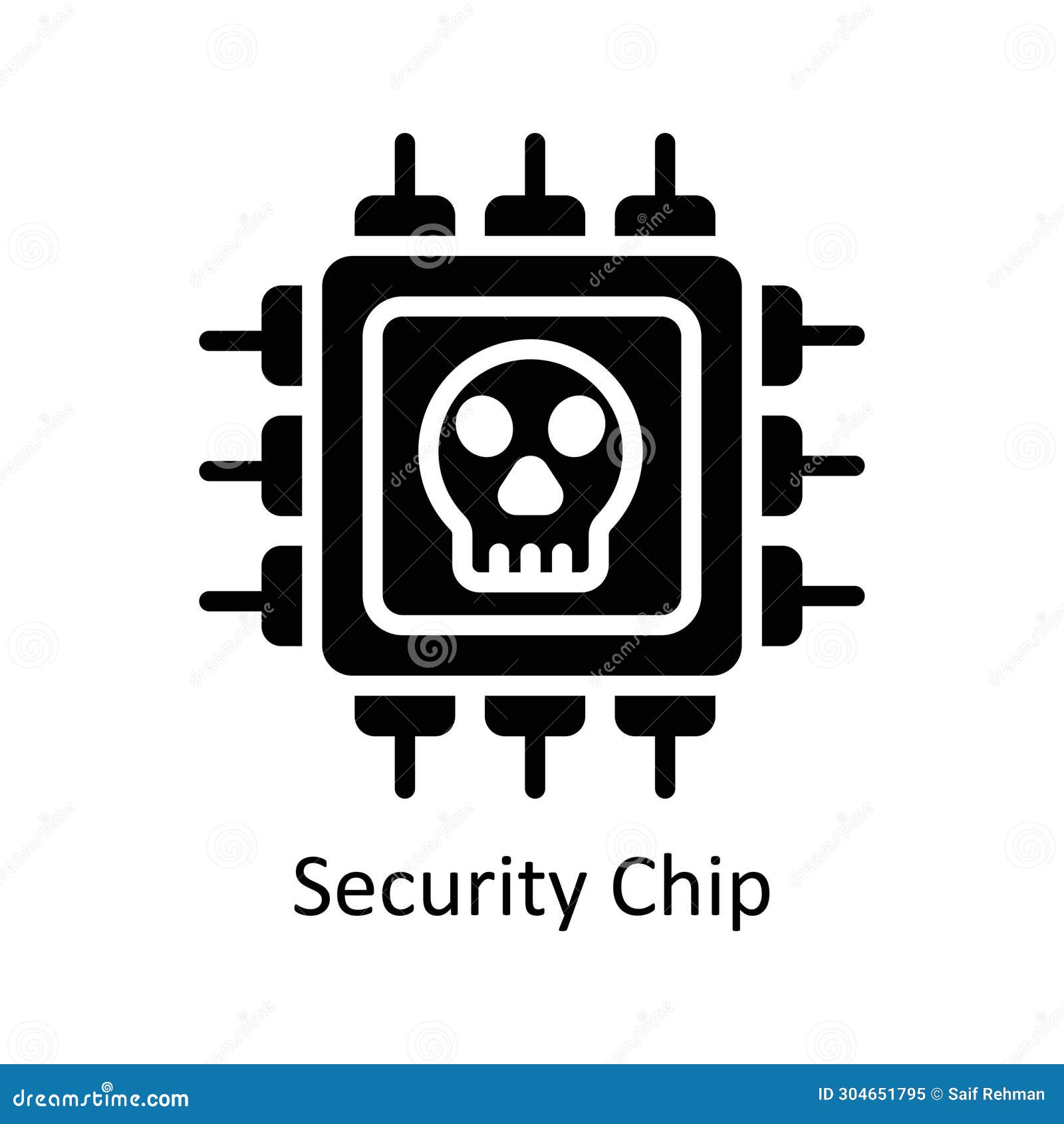 Security Chip Vector Solid Icon Style Illustration. EPS 10 File Stock ...