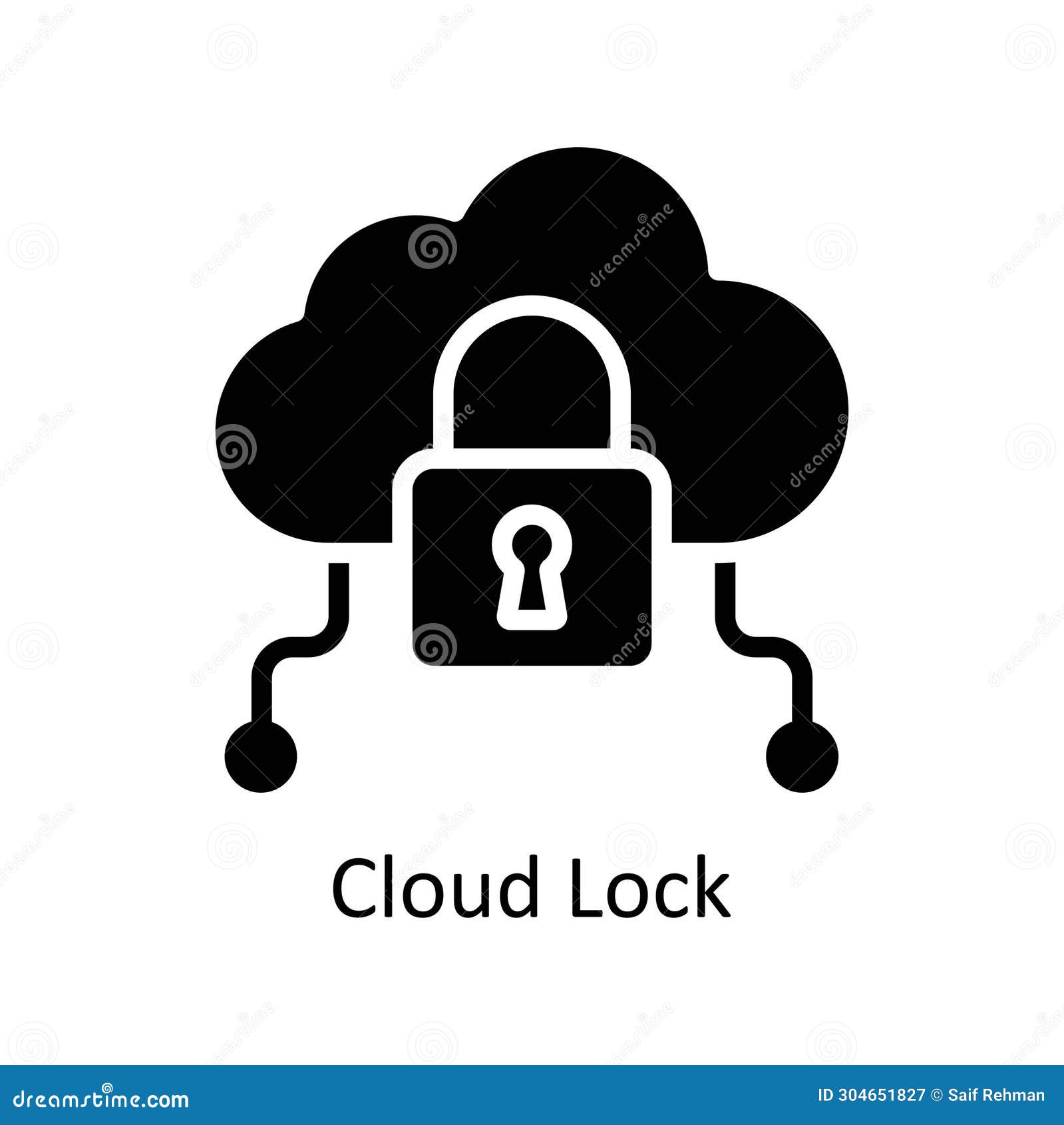Cloud Lock Vector Solid Icon Style Illustration. EPS 10 File Stock ...