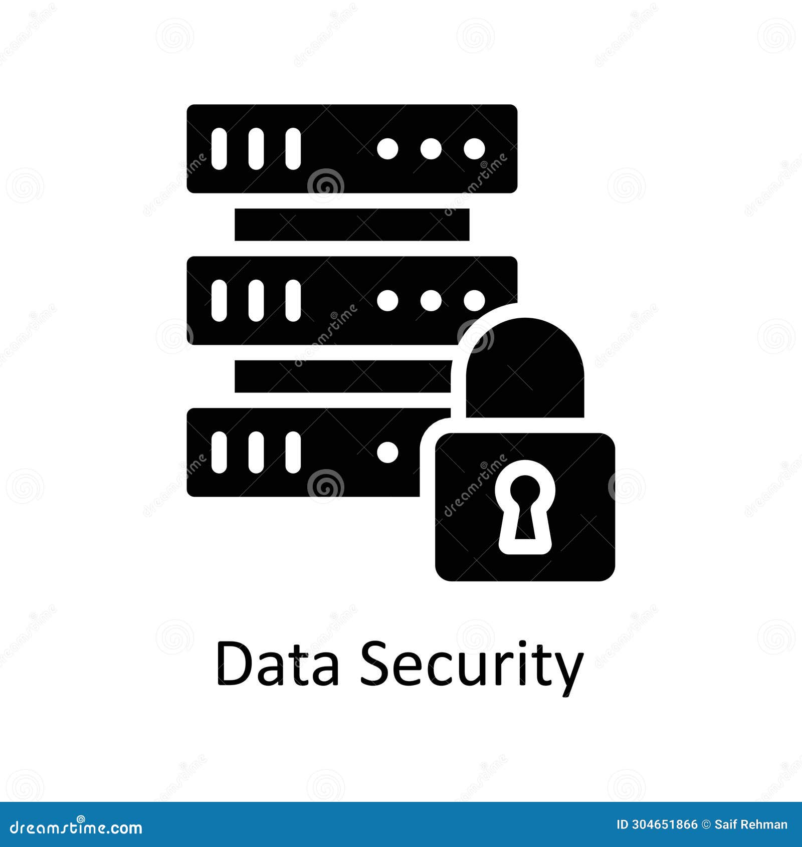 Data Security Vector Solid Icon Style Illustration. EPS 10 File Stock ...