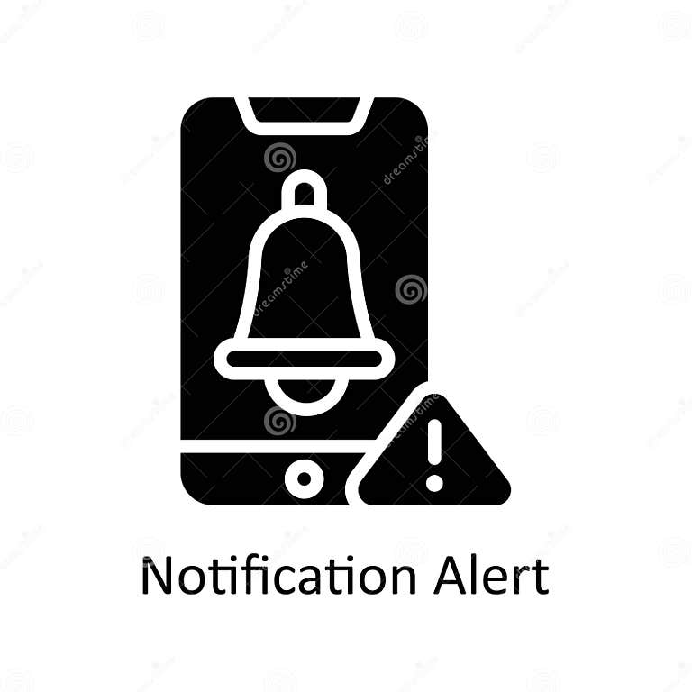 Notification Alert Vector Solid Icon Style Illustration. EPS 10 File ...