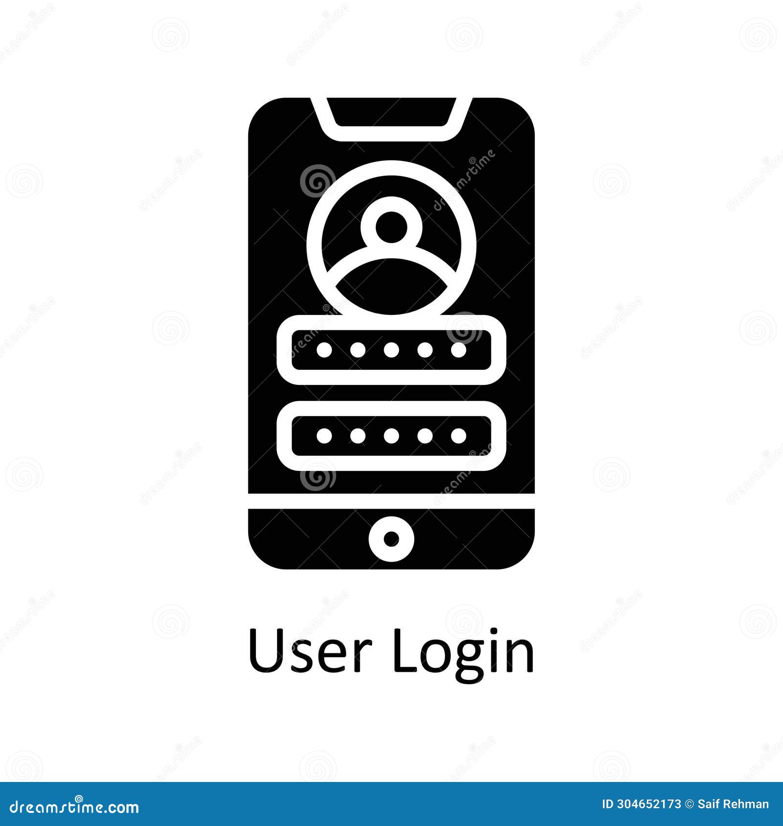 User Login Vector Solid Icon Style Illustration. EPS 10 File Stock ...