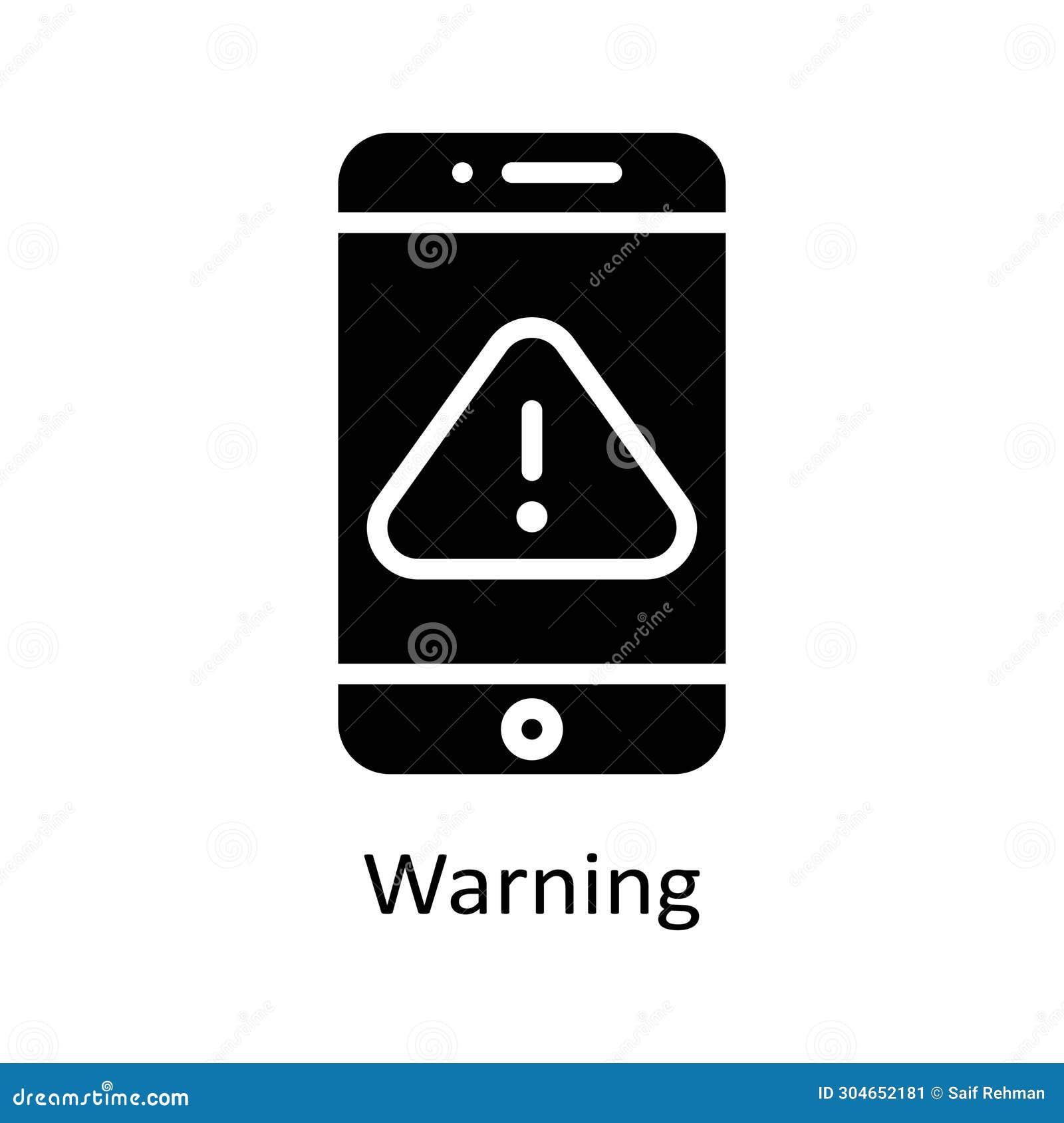 Warning Vector Solid Icon Style Illustration. EPS 10 File Stock Vector ...