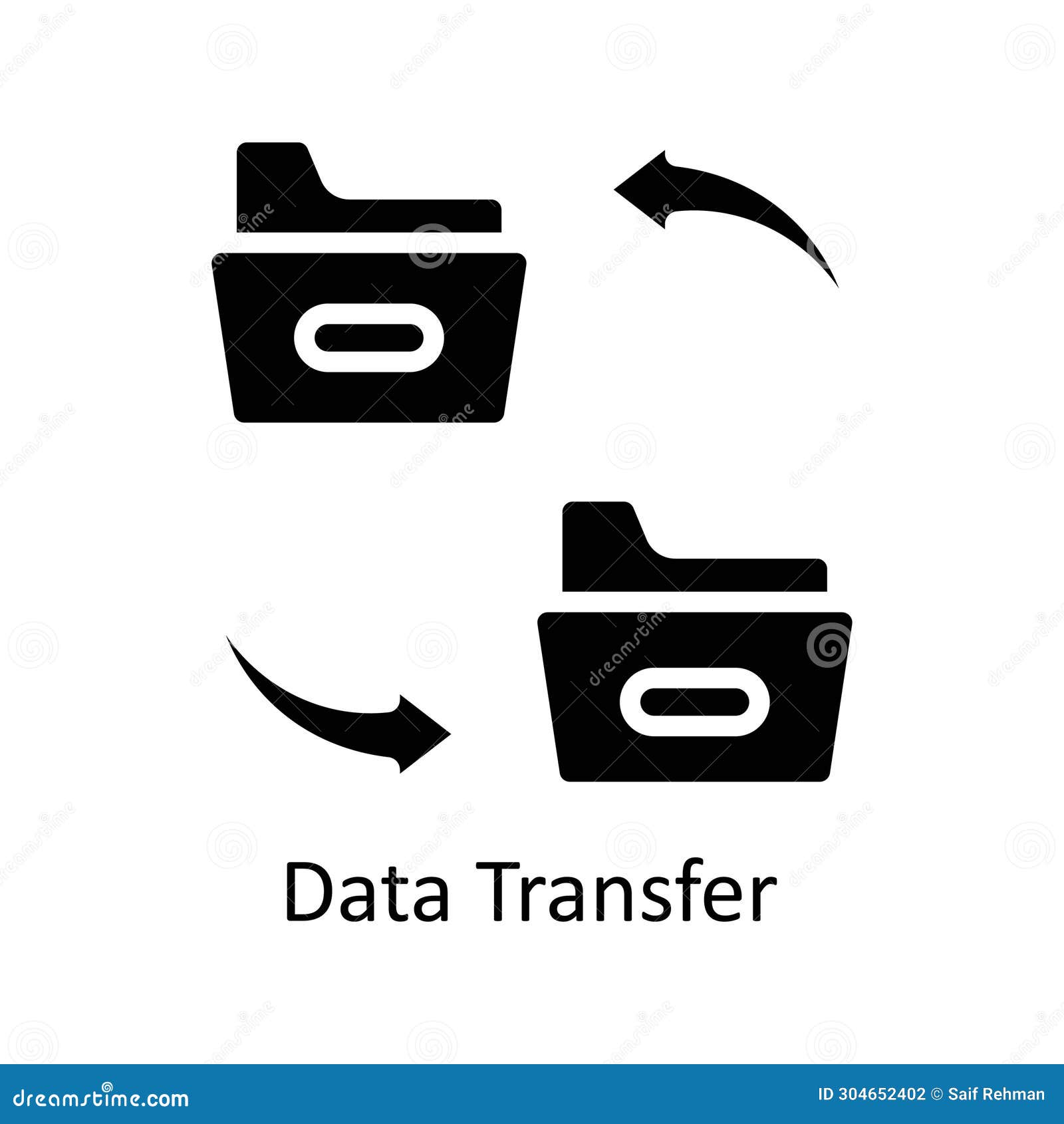 Data Transfer Vector Solid Icon Style Illustration. EPS 10 File Stock ...