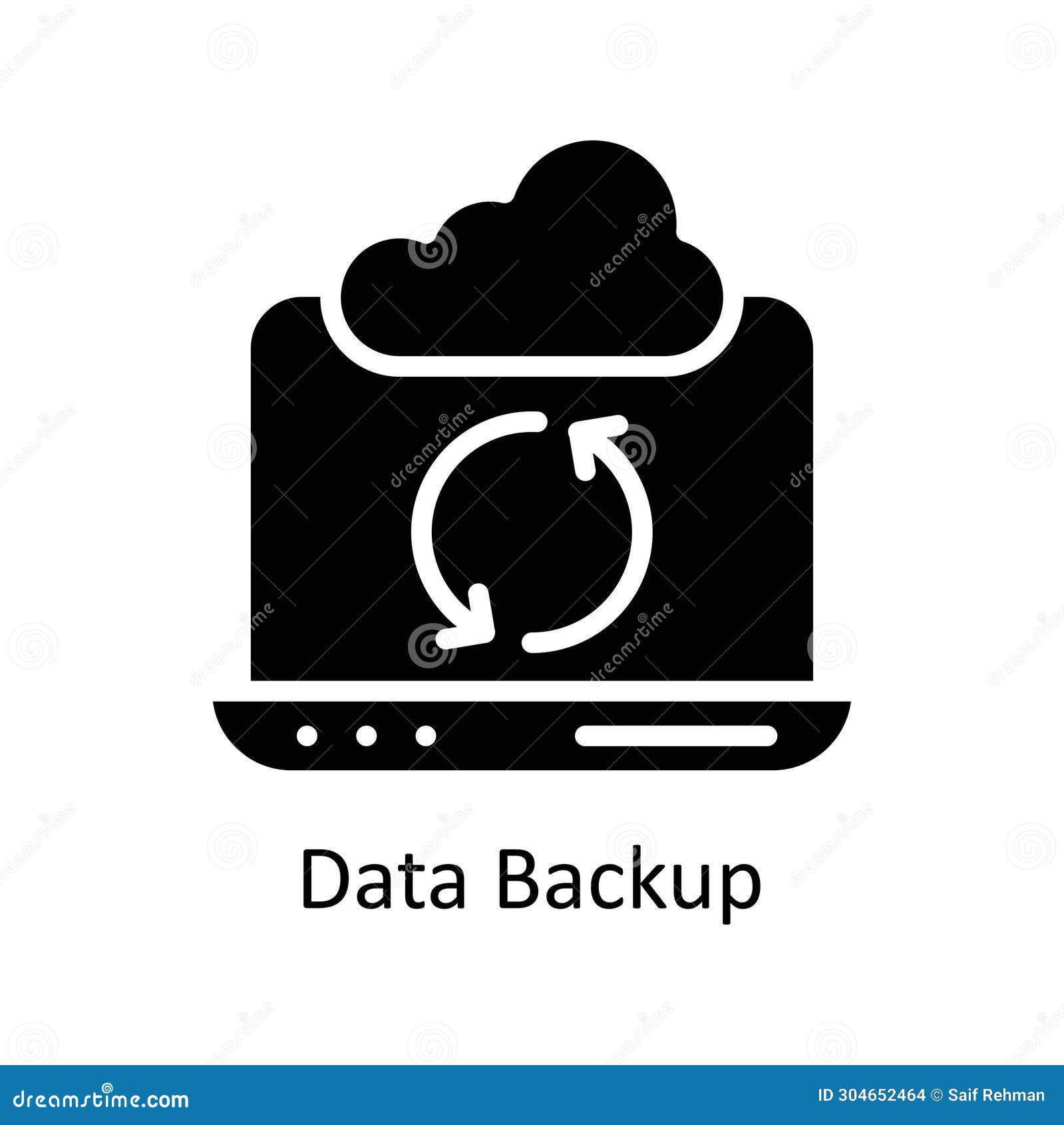 Data Backup Vector Solid Icon Style Illustration. EPS 10 File Stock ...