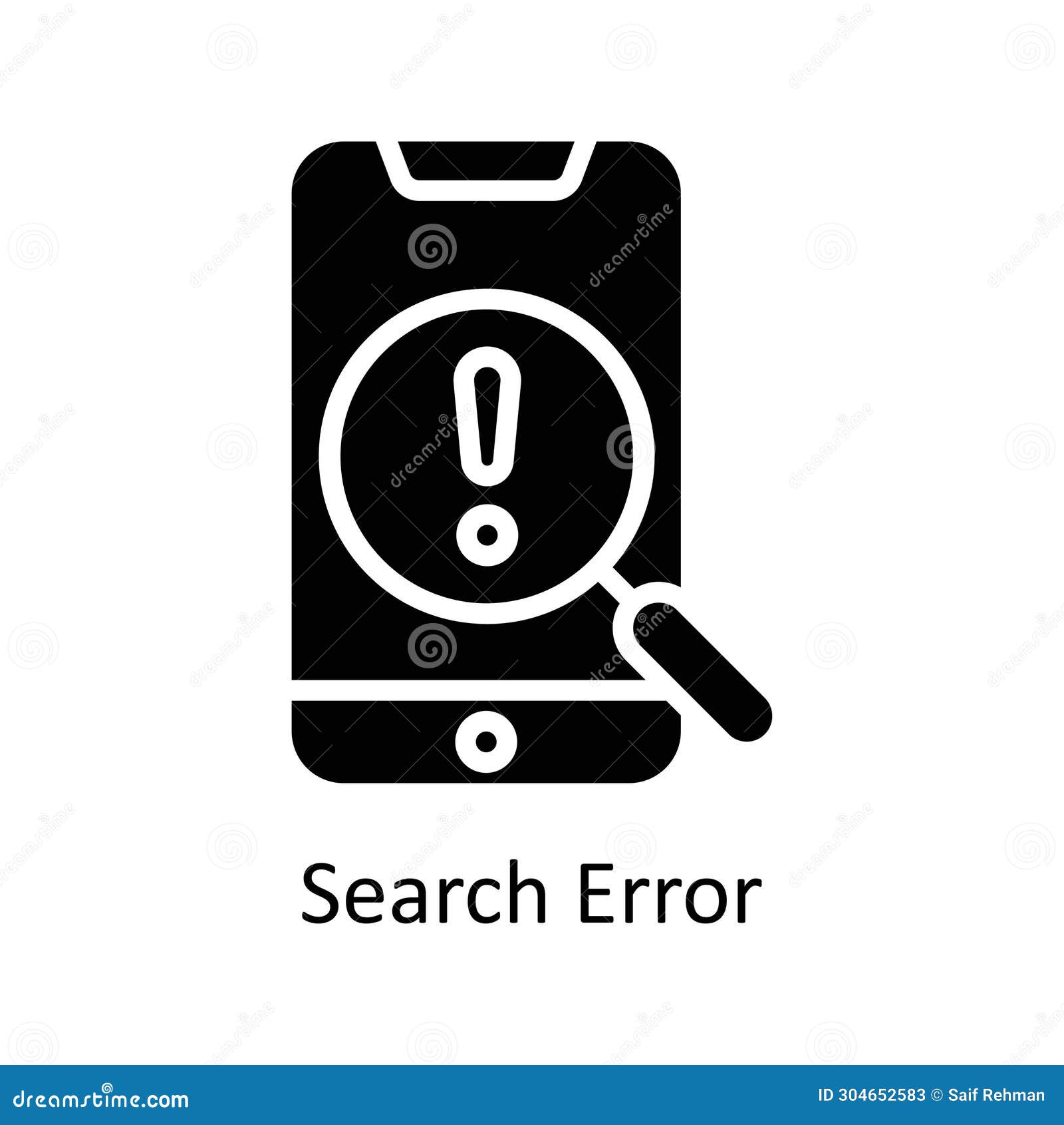 Search Error Vector Solid Icon Style Illustration. EPS 10 File Stock ...