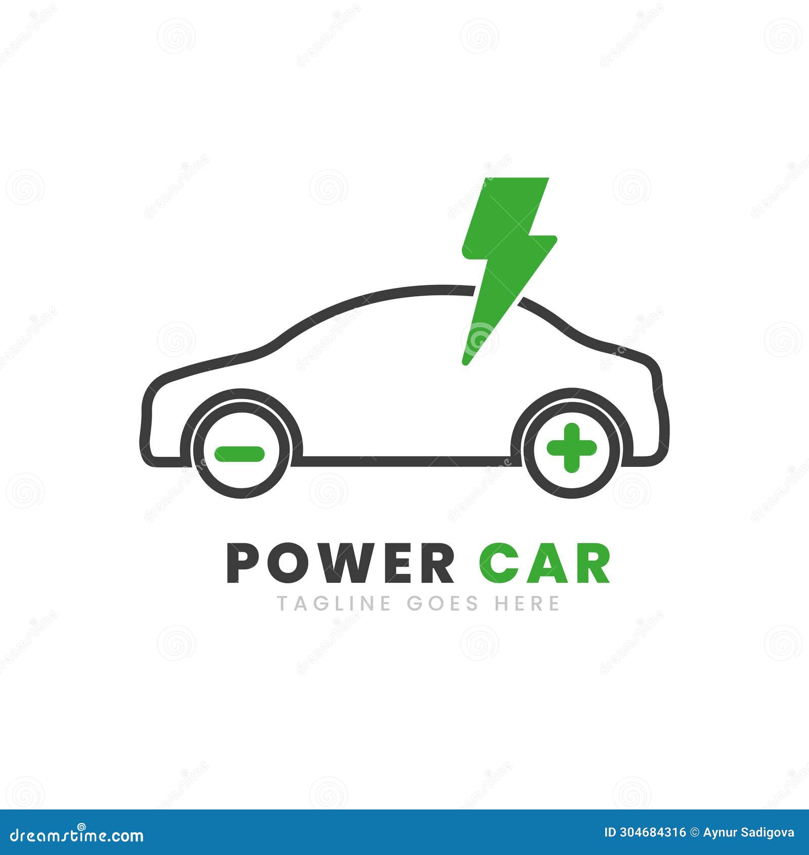 Power Car Design Logo Template Illustration Stock Vector - Illustration ...