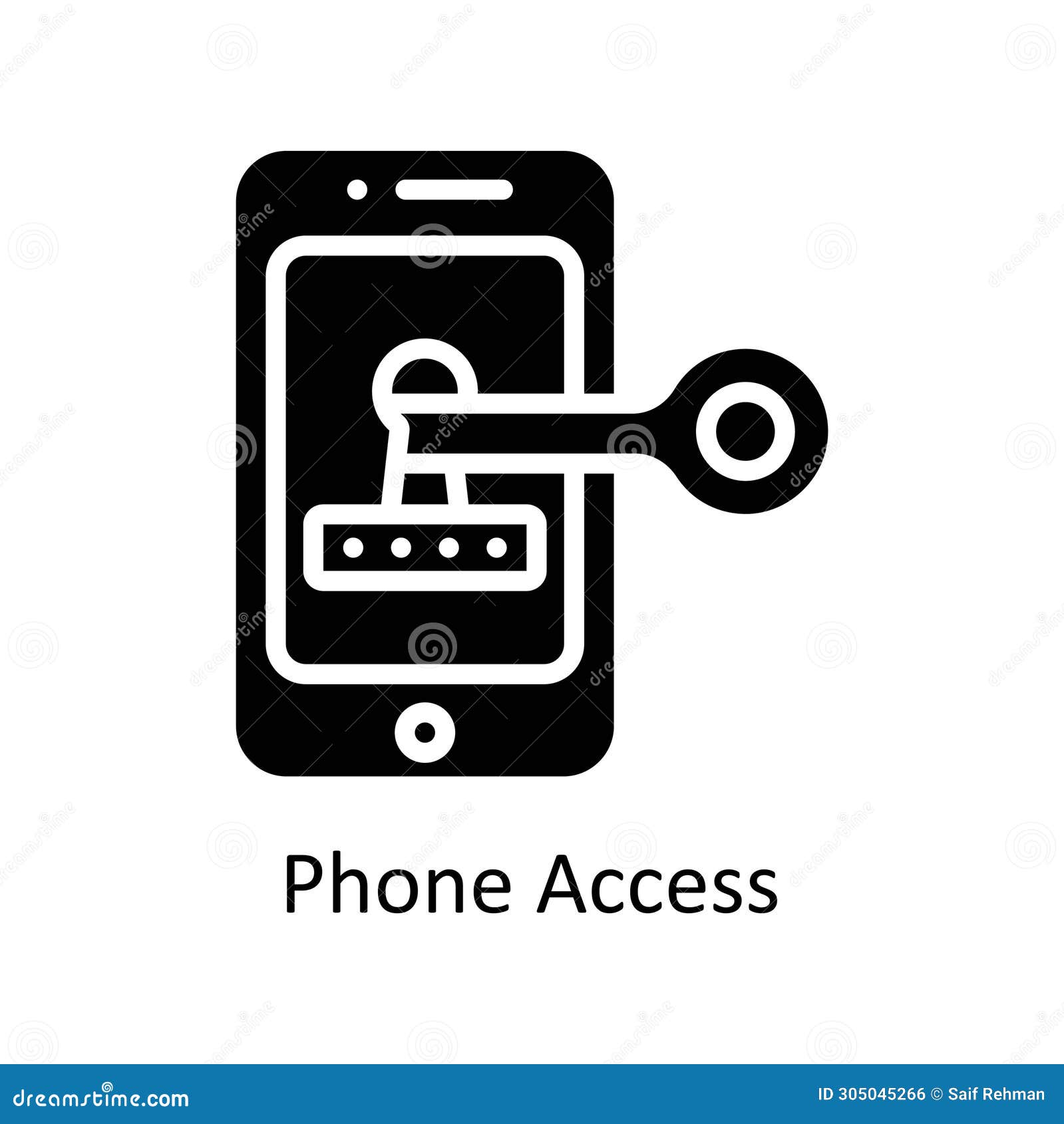 Phone Access Vector Solid Icon Style Illustration. EPS 10 File Stock ...