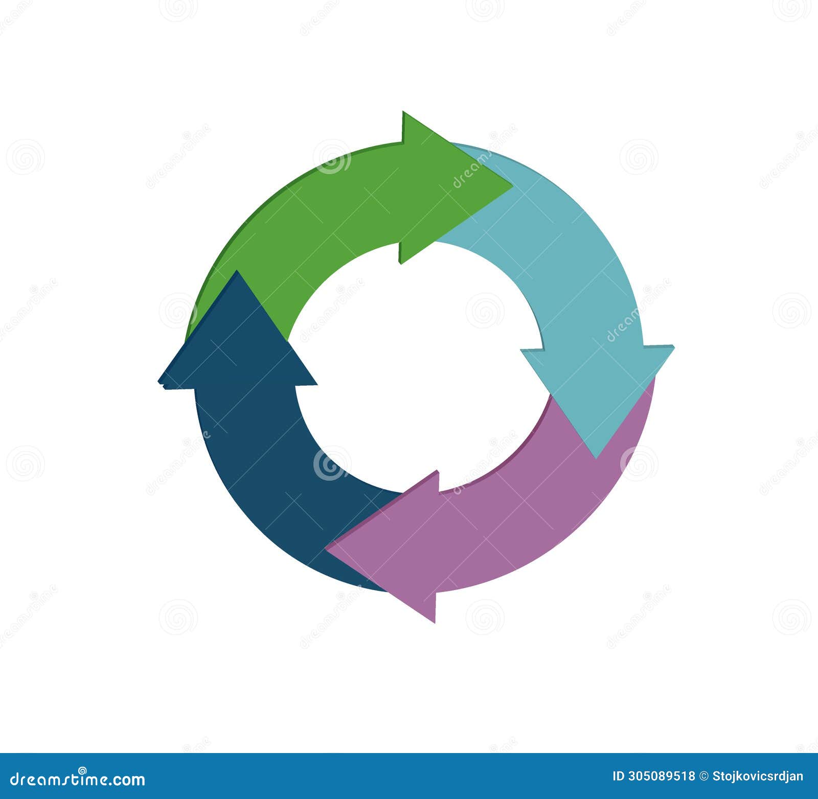 Four Steps Infographics in Circle Stock Vector - Illustration of ...