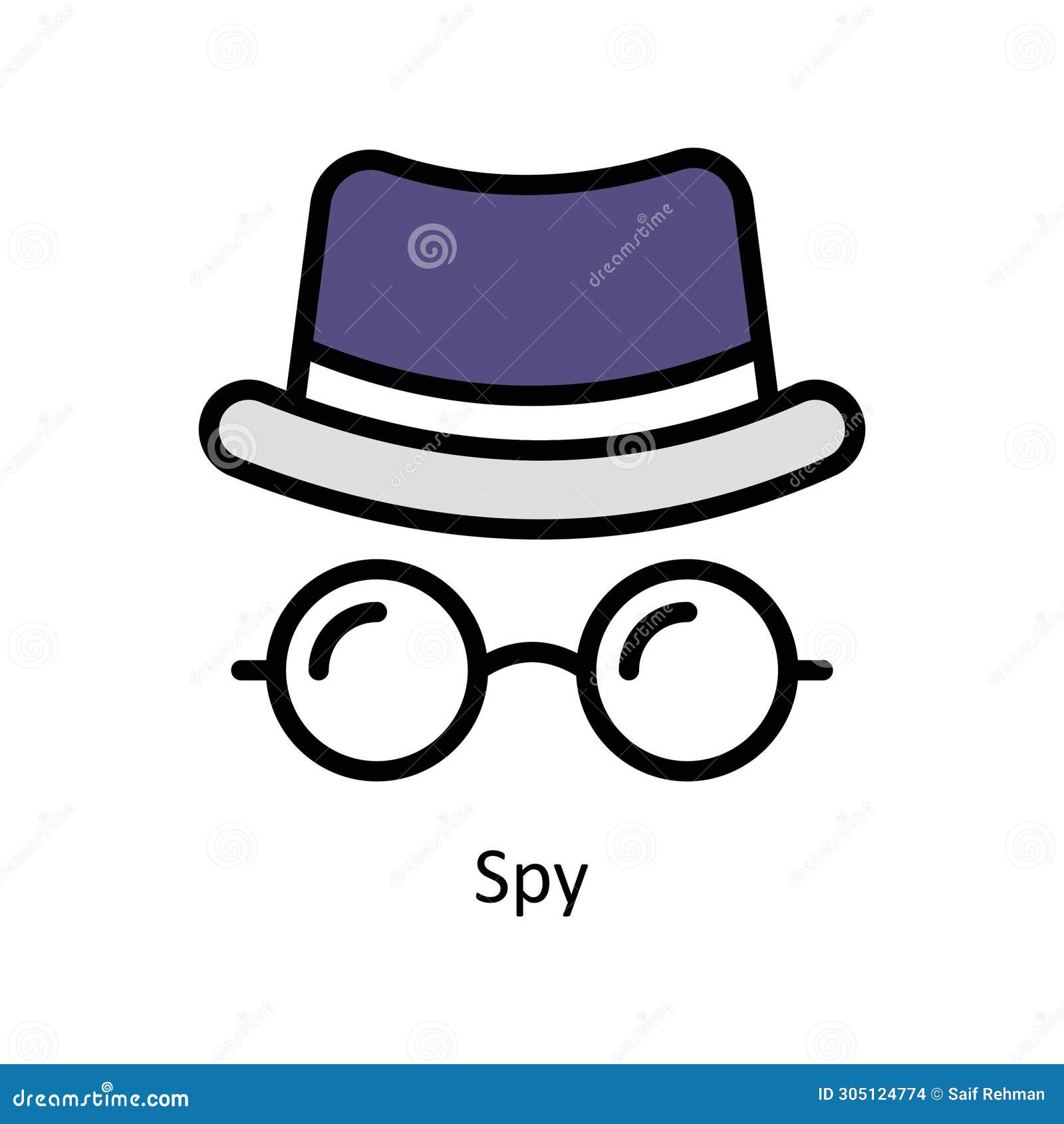 SPY Vector Filled Outline Icon Style Illustration. EPS 10 File Stock ...