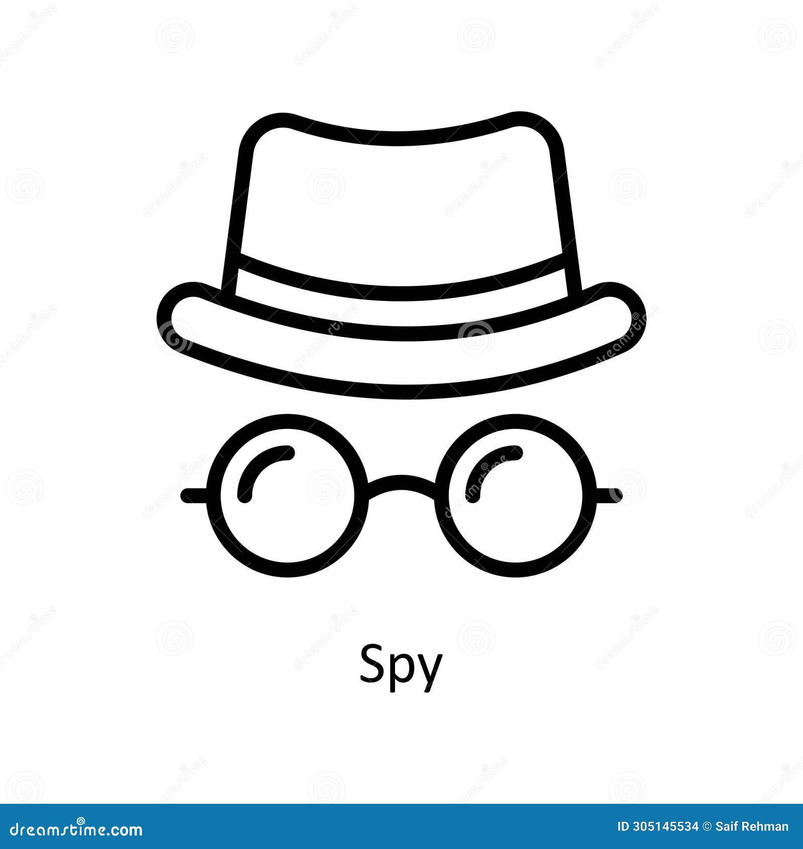 SPY Vector Outline Icon Style Illustration. EPS 10 File Stock ...