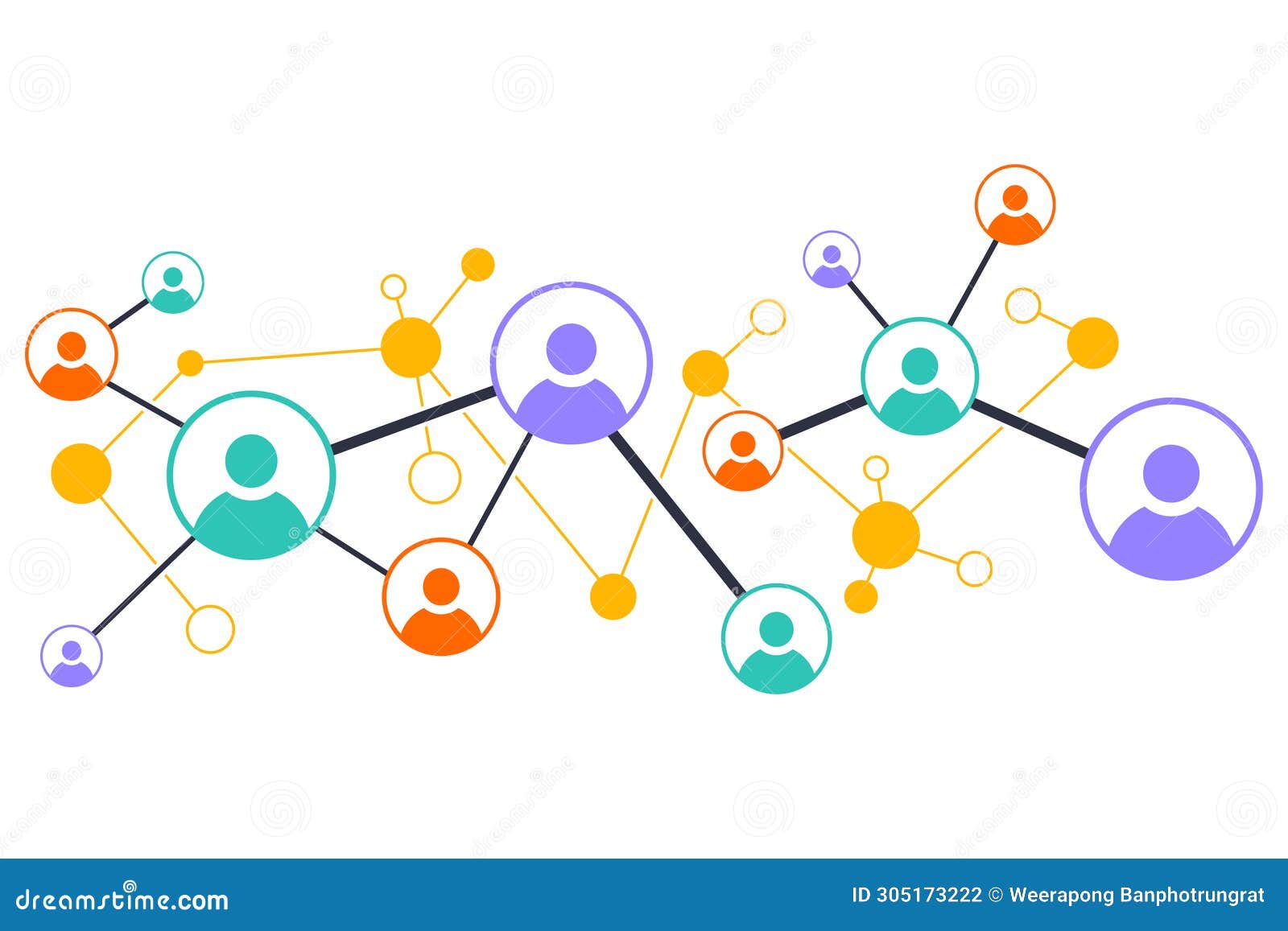 Networking Structure with Connected Lines and Dots. Abstract Connection ...