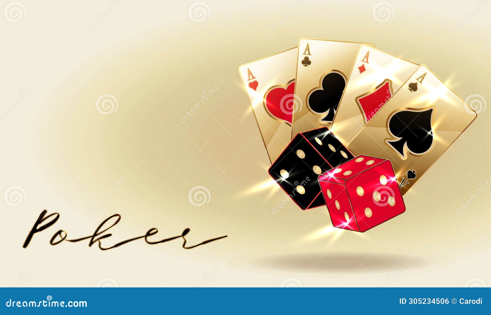 Casino Vip Banner with Poker Cards Stock Illustration - Illustration of ...