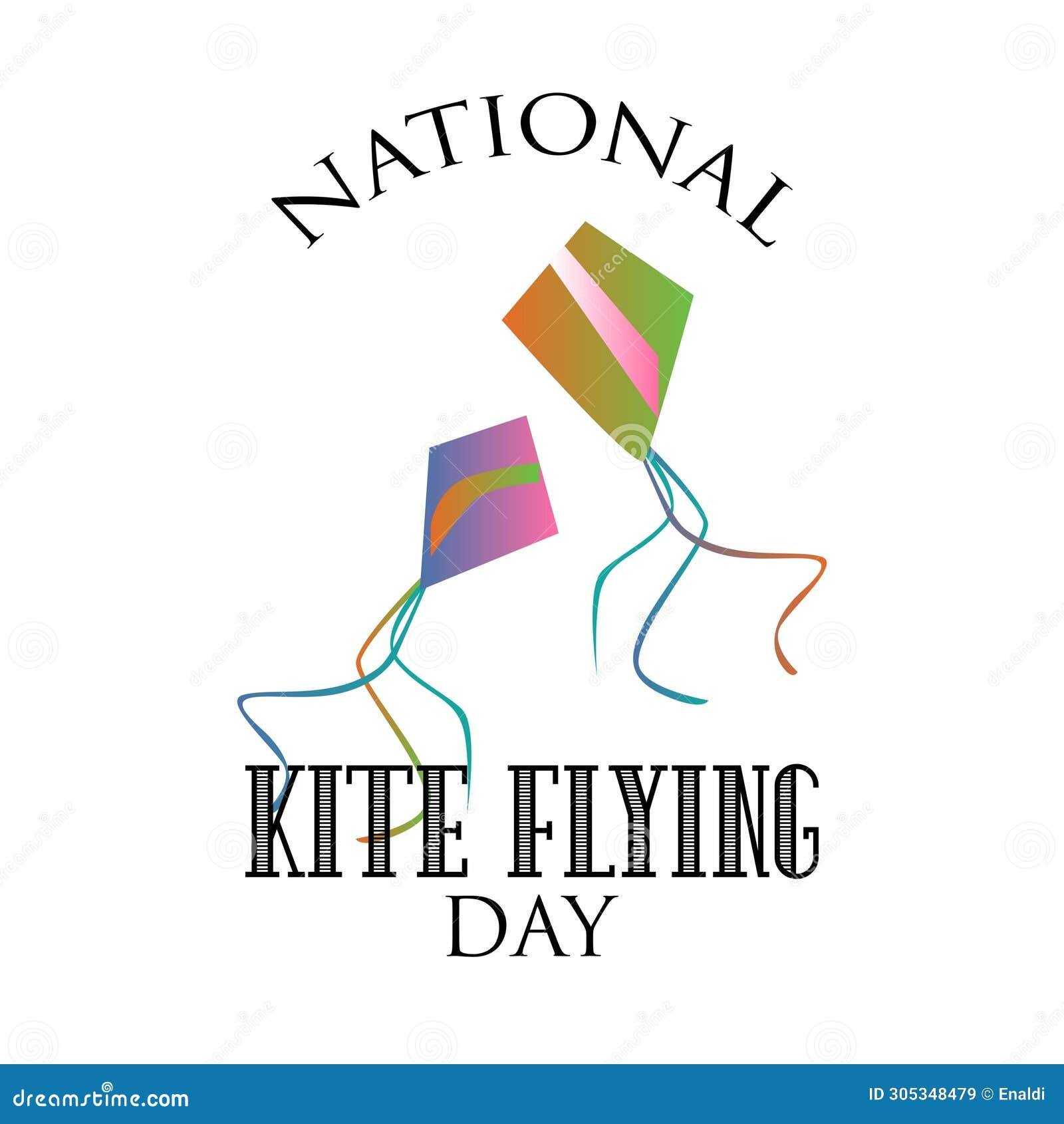 Kite Flying Day Vector Badge and Sign Stock Illustration - Illustration ...