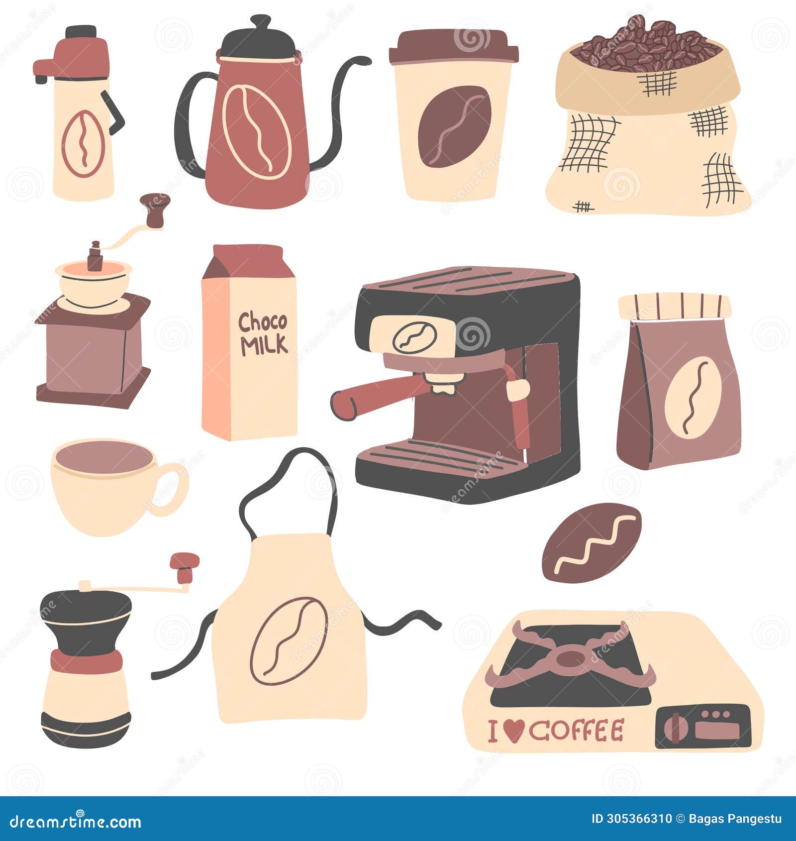 Vector Graphic Pack Coffee Theme Seamless Pattern. Suitable for Your ...