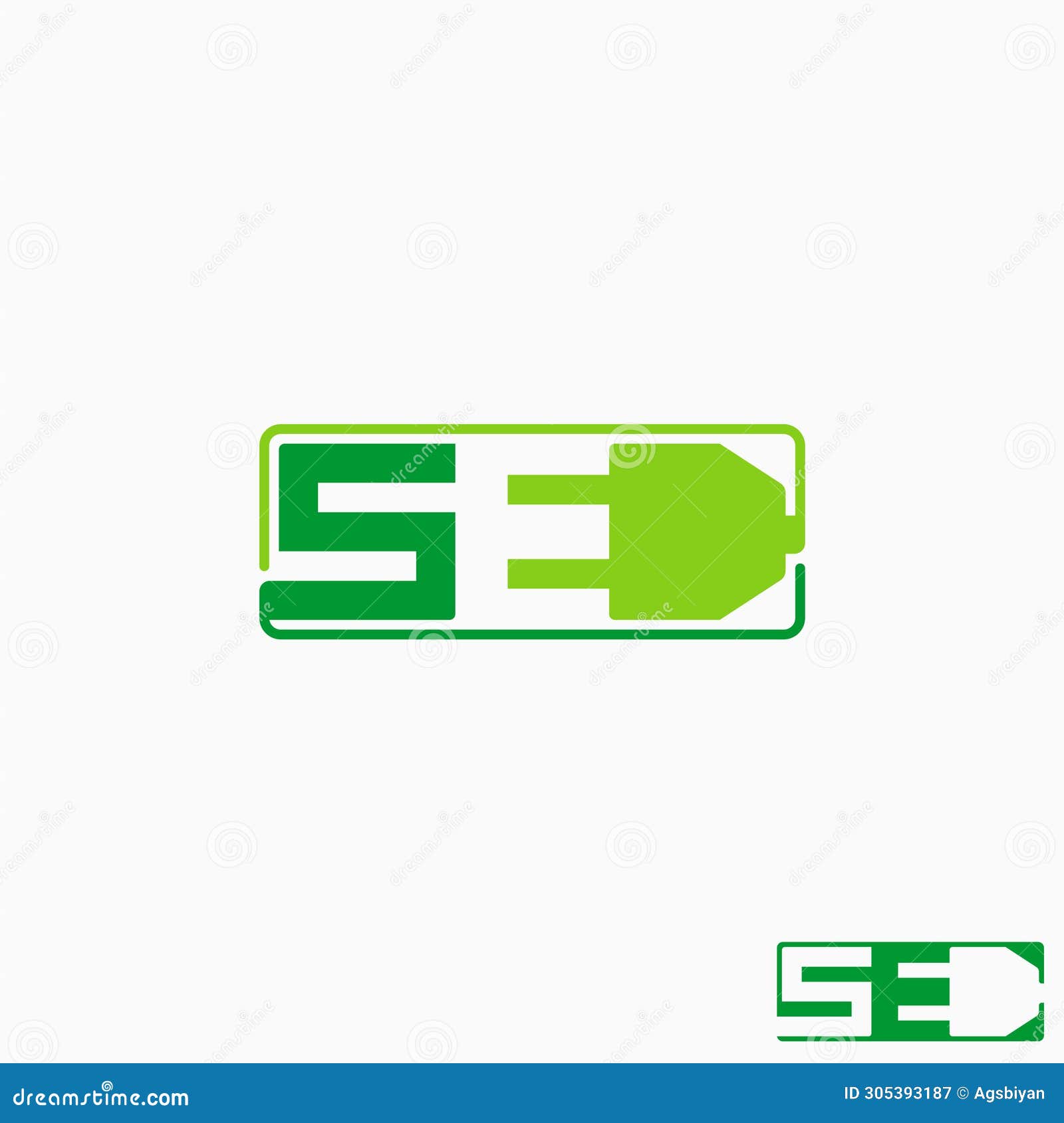 Letter Initial SE Font with Stecker Plug. Related To Monogram ...