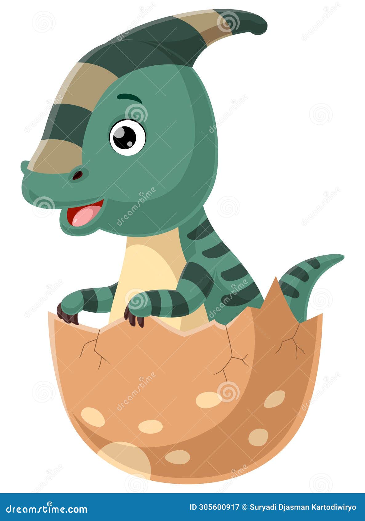 A Baby Parasaurolophus Balancing On A Rocky Outcropping Its Crest ...