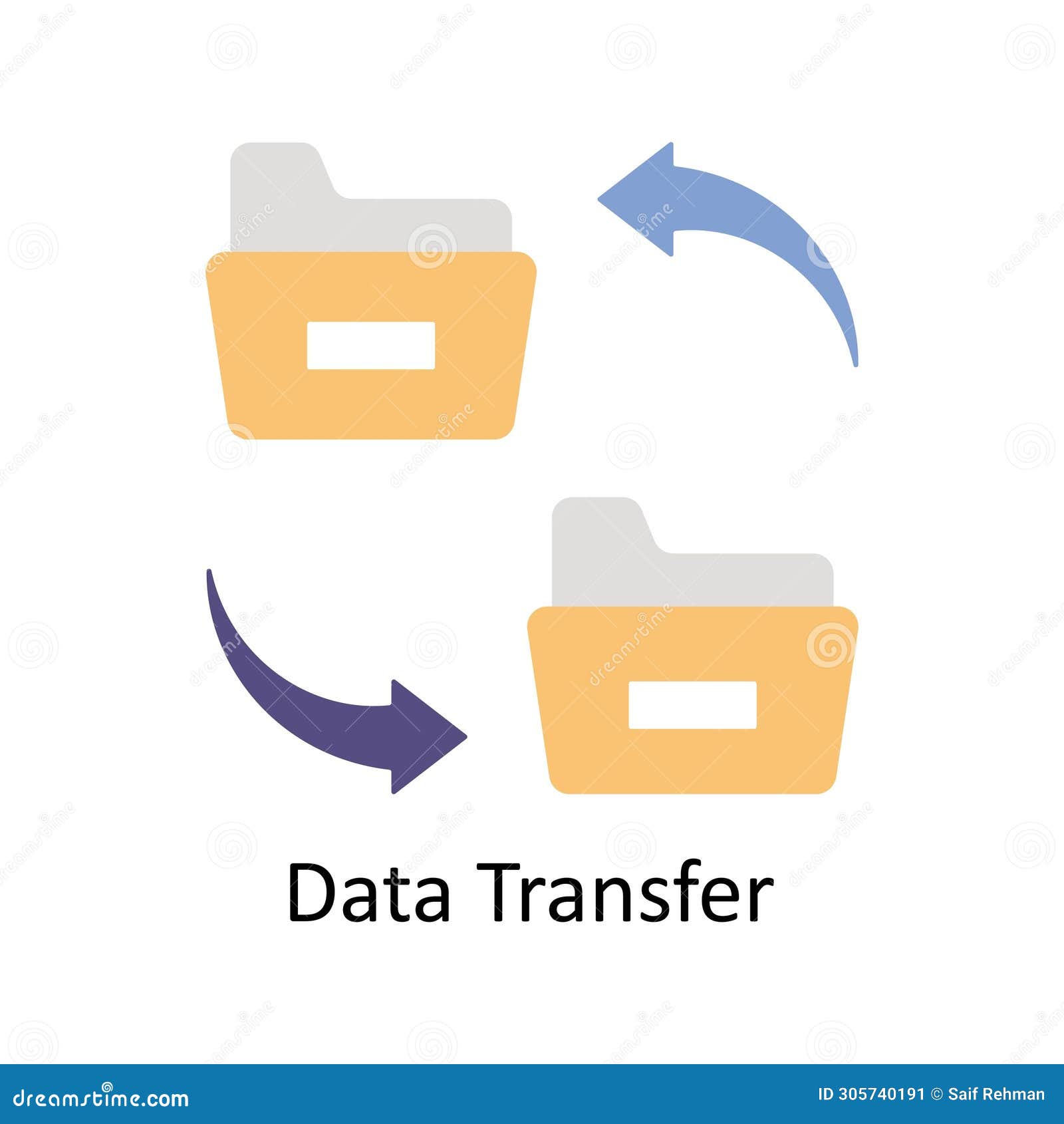 Data Transfer Vector Flat Icon Style Illustration. EPS 10 File Stock ...