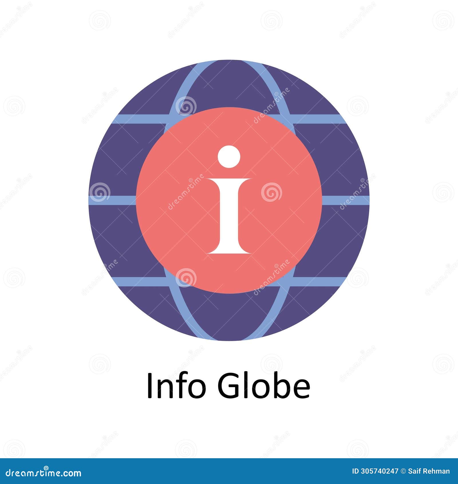 Info Globe Vector Flat Icon Style Illustration. EPS 10 File Stock ...
