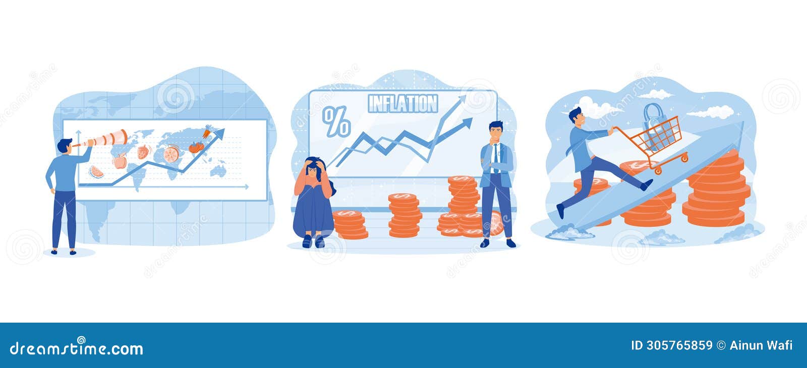 Crisis and Rising Commodity Prices Concept. Inflation. Financial ...