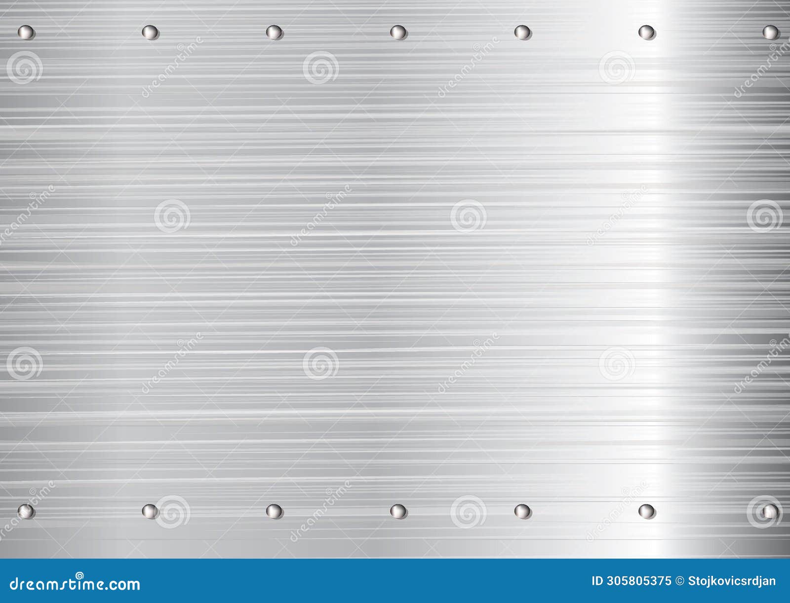 Brushed metal with rivets stock vector. Illustration of iron - 305805375