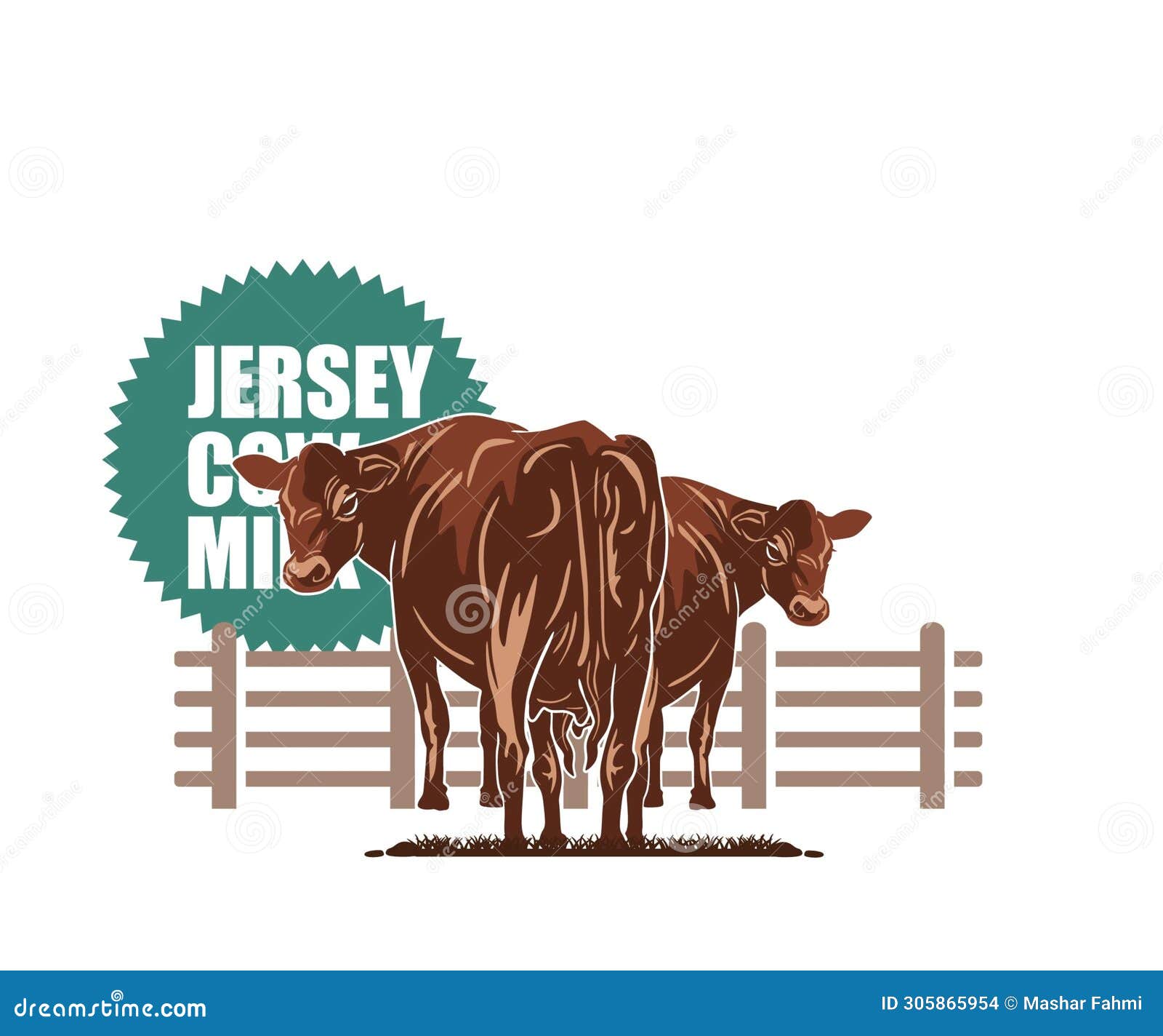 JERSEY DAIRY COW MILK LOGO stock illustration. Illustration of icon ...