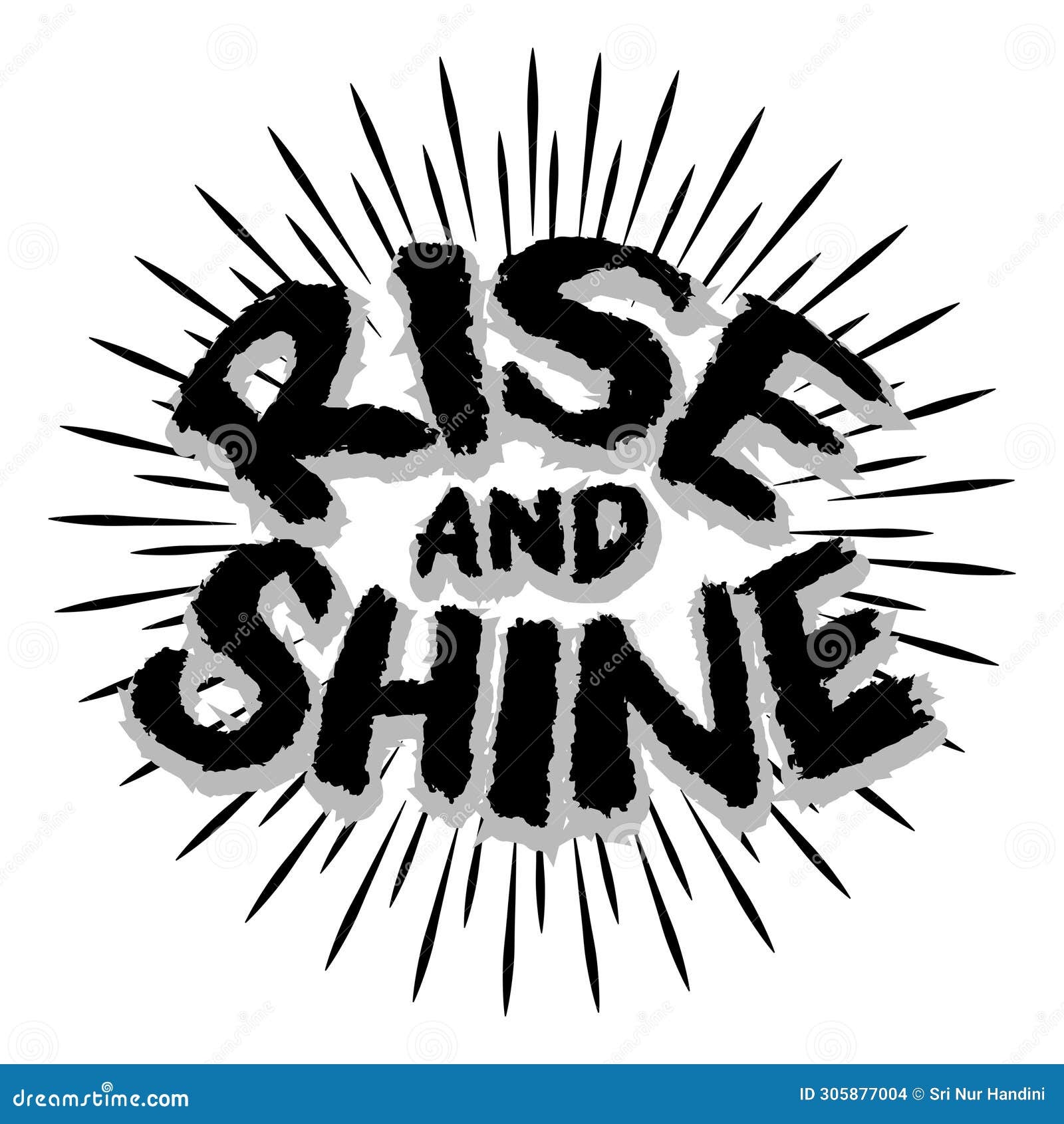 Rise and Shine. Inspirational Quote. Vector Illustration for Your ...