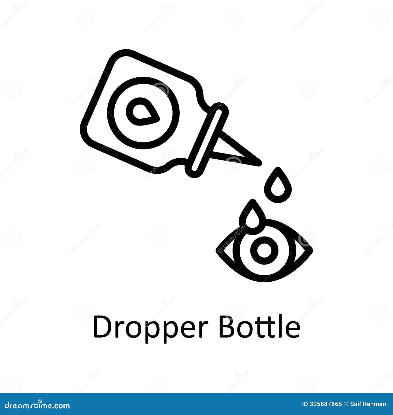 Dropper Bottle Vector Outline Icon Style Illustration. EPS 10 File ...
