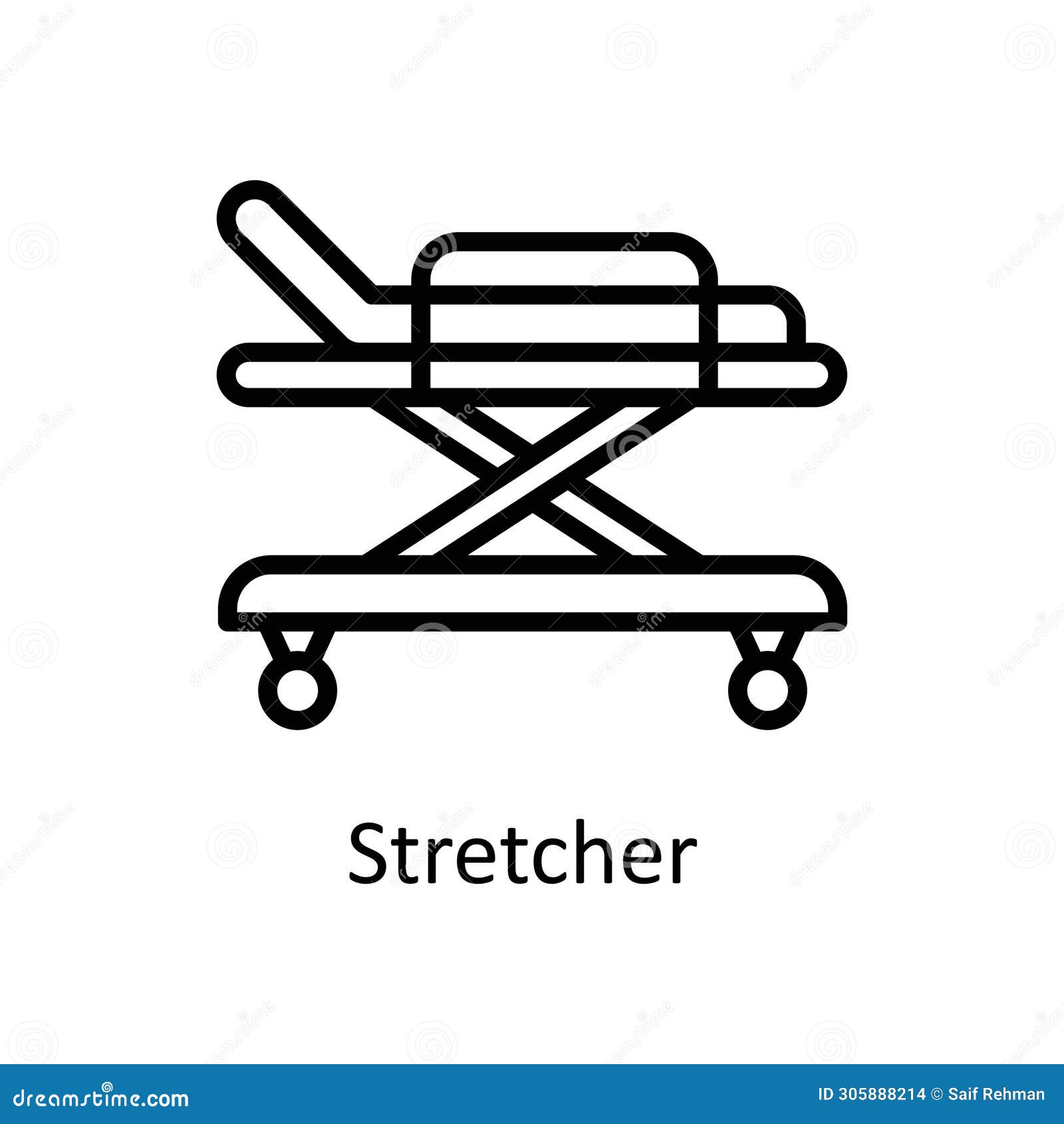 Stretcher Vector Outline Icon Style Illustration. EPS 10 File Stock ...